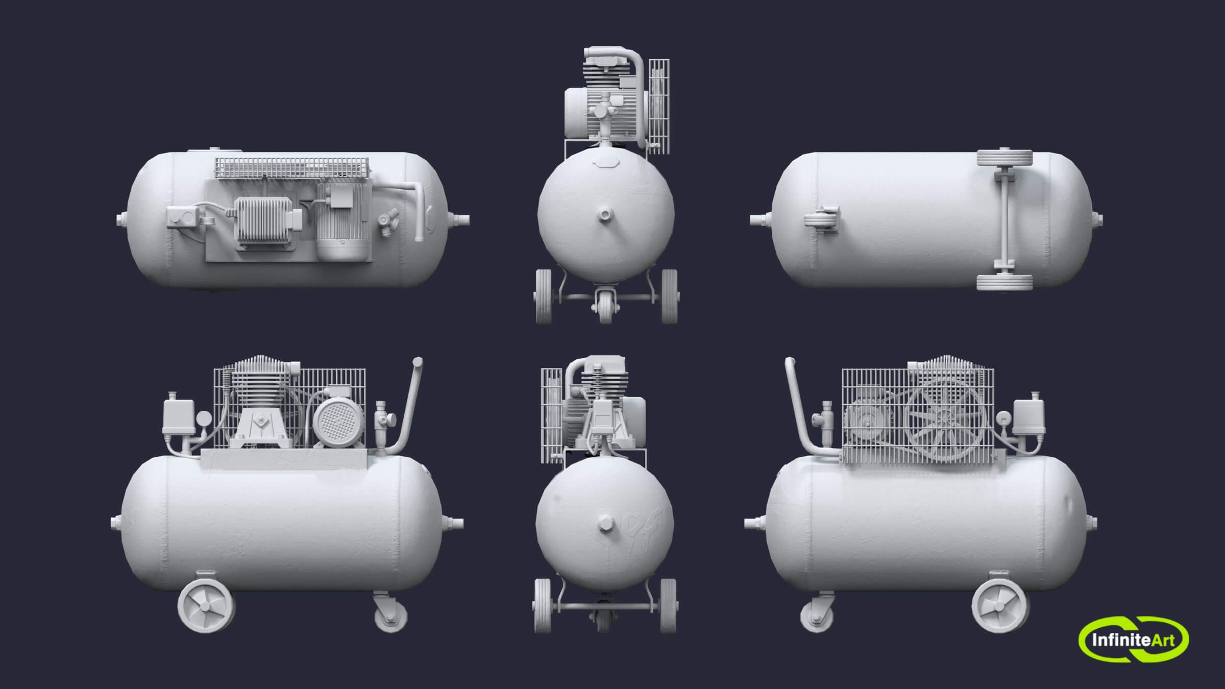 Compressor - 3D Model by INFINITE ART SOLUTIONS
