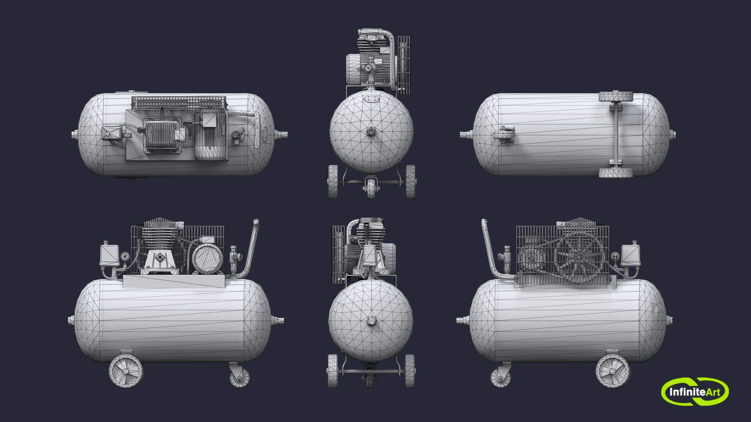 Compressor - 3D Model by INFINITE ART SOLUTIONS