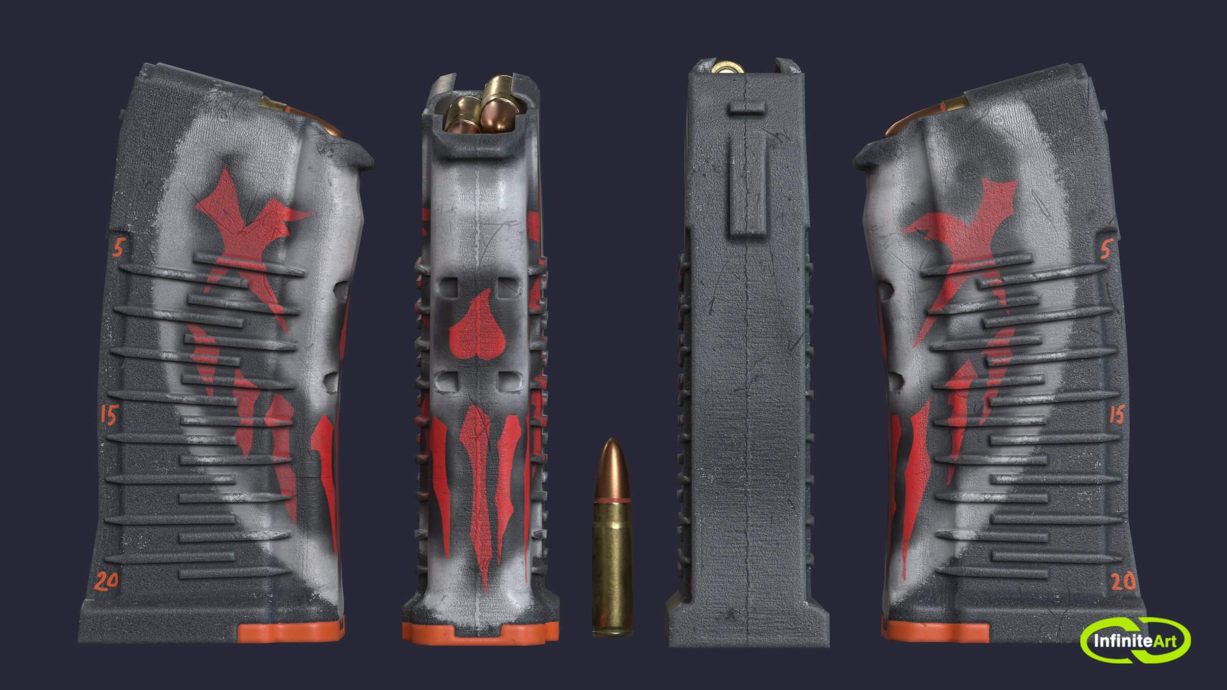 Gun Magazines Accessories - 3D Model by INFINITE ART SOLUTIONS