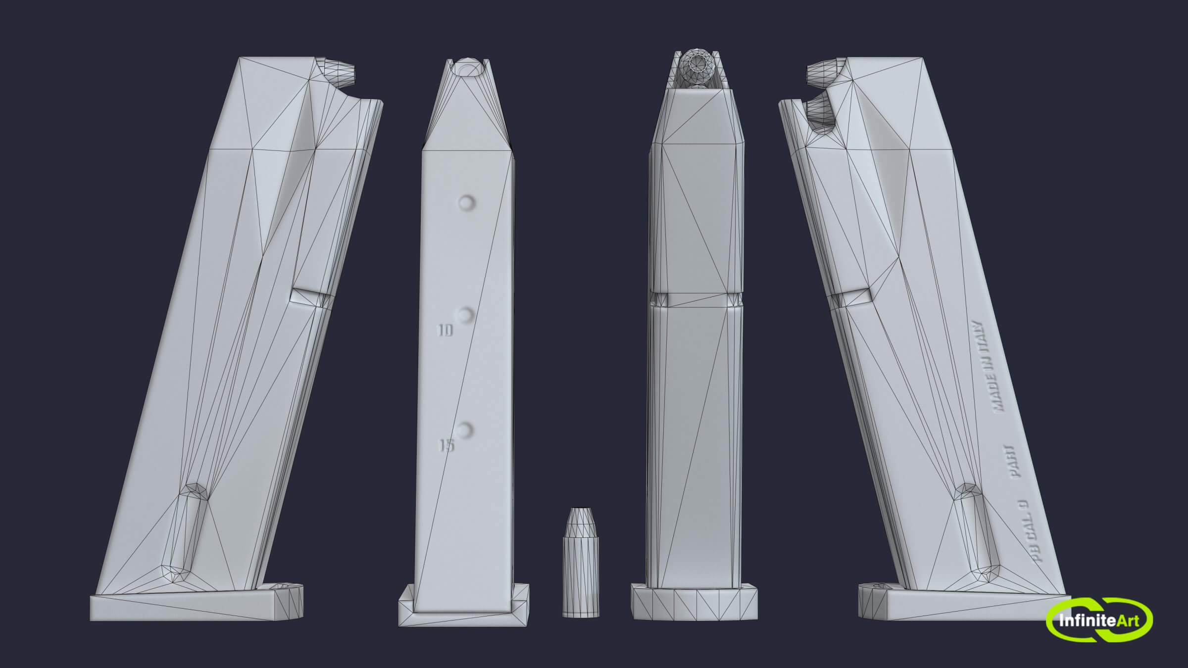 Gun Magazines Accessories - 3D Model by INFINITE ART SOLUTIONS