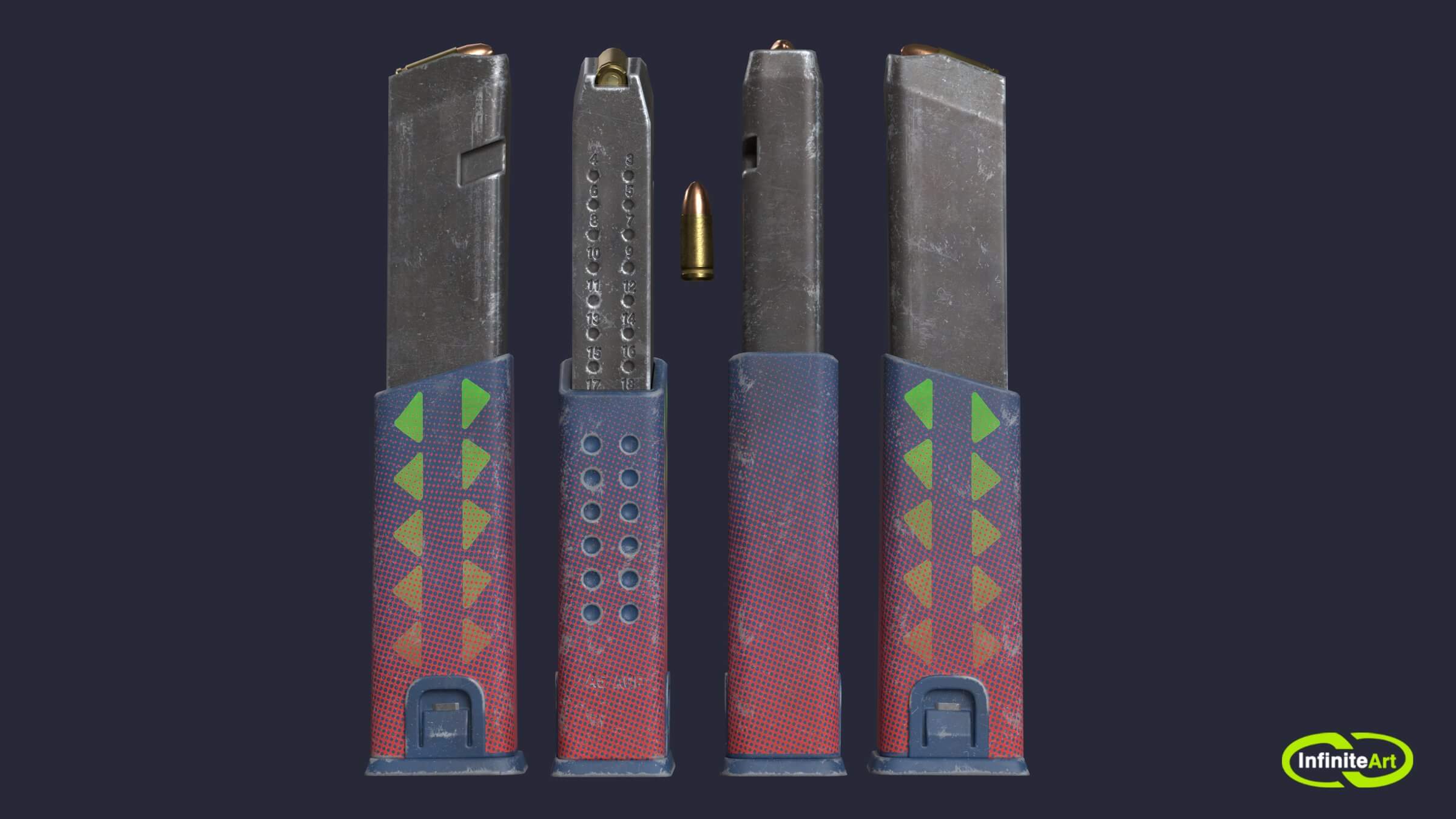 Gun Magazines Accessories - 3D Model by INFINITE ART SOLUTIONS