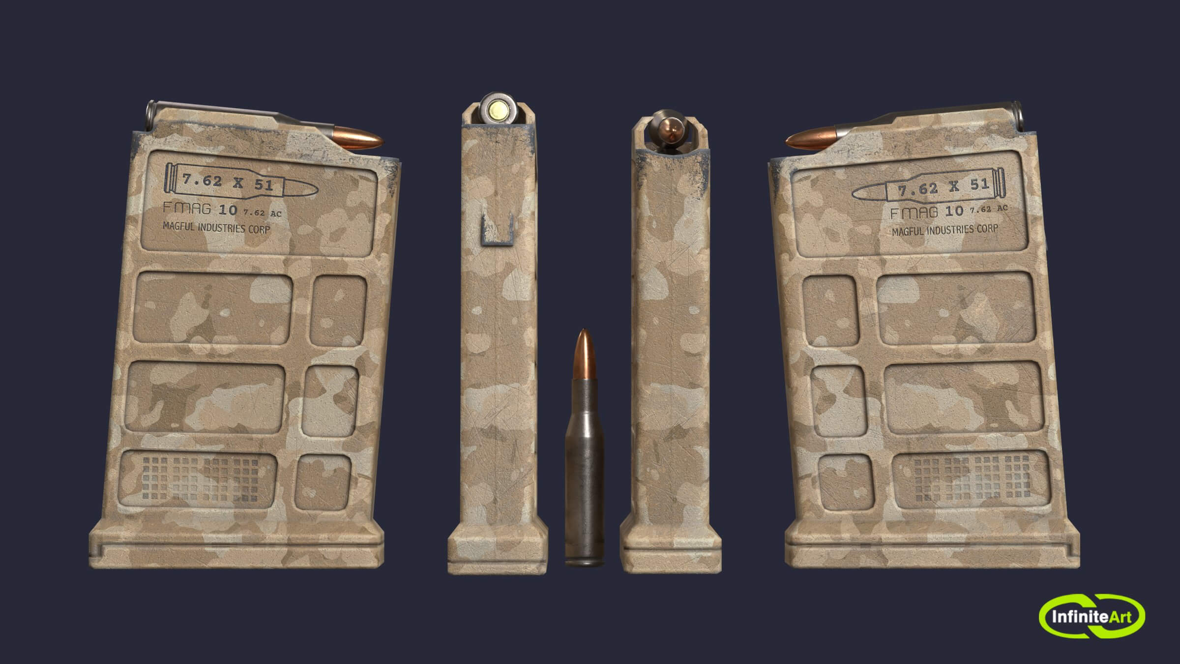 Gun Magazines Accessories - 3D Model by INFINITE ART SOLUTIONS