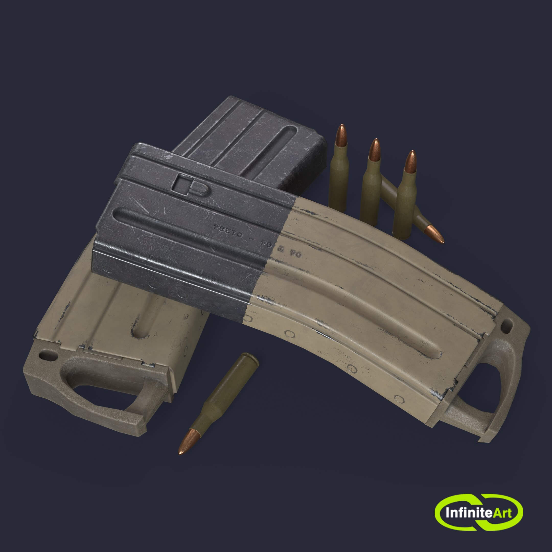 Gun Magazines Accessories - 3D Model by INFINITE ART SOLUTIONS