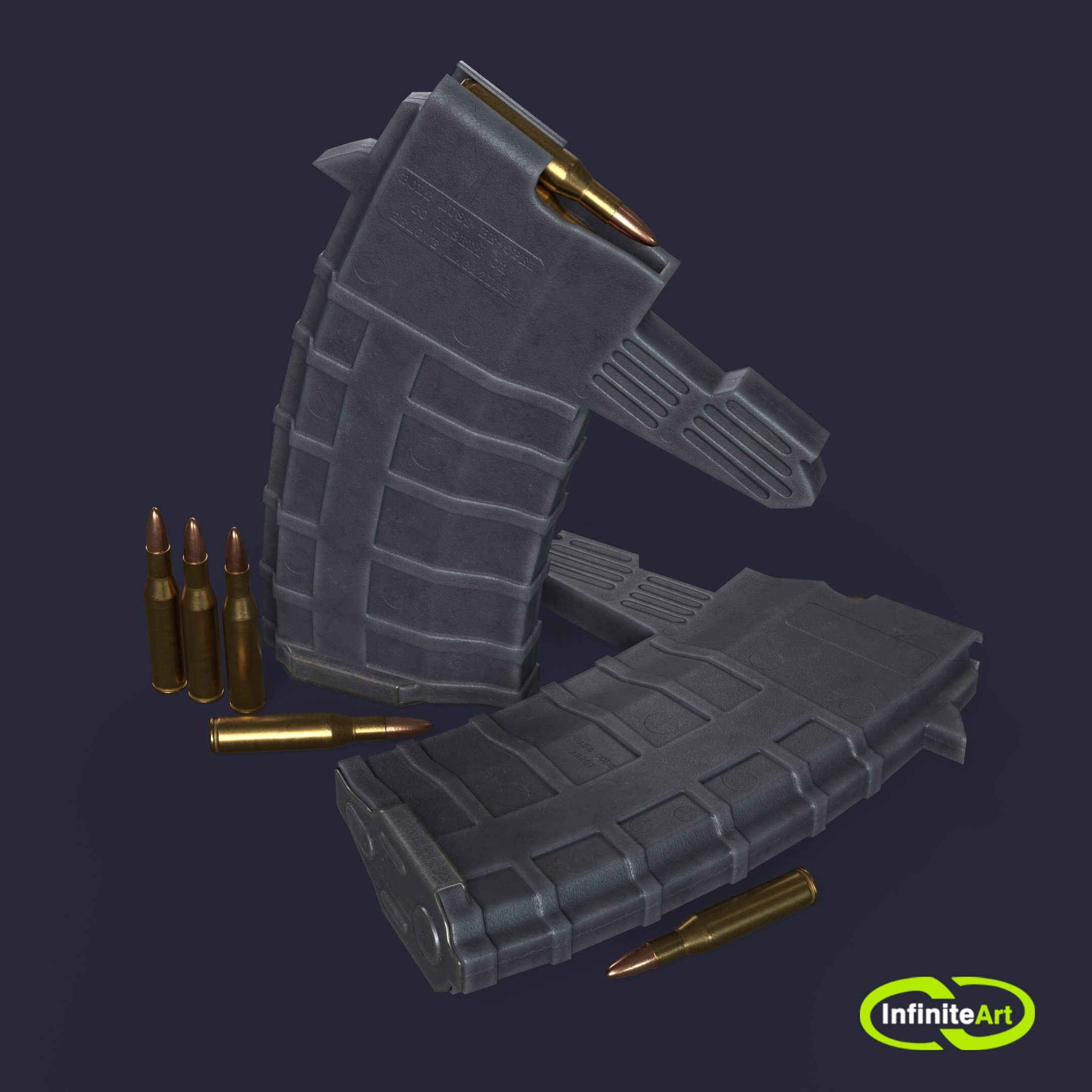 Gun Magazines Accessories - 3D Model by INFINITE ART SOLUTIONS