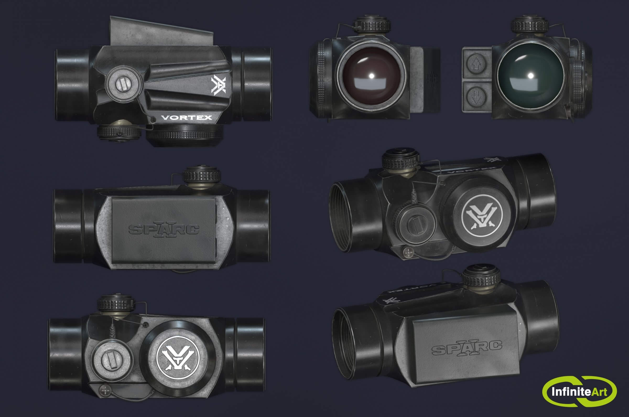 Gun Sights Collimator Sight - 3D Model by INFINITE ART SOLUTIONS
