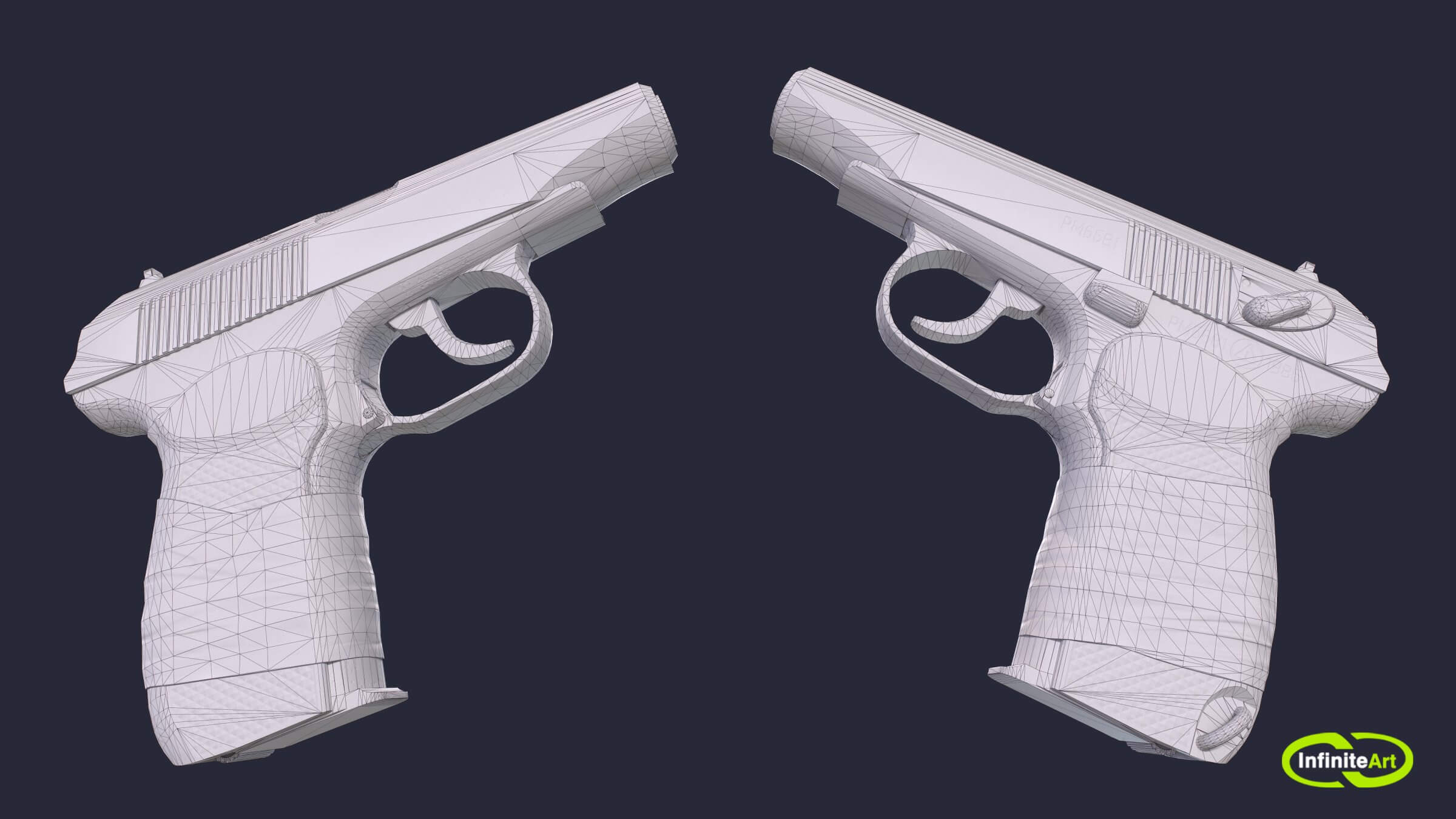 Makarov 's Pistol - 3D Model by INFINITE ART SOLUTIONS