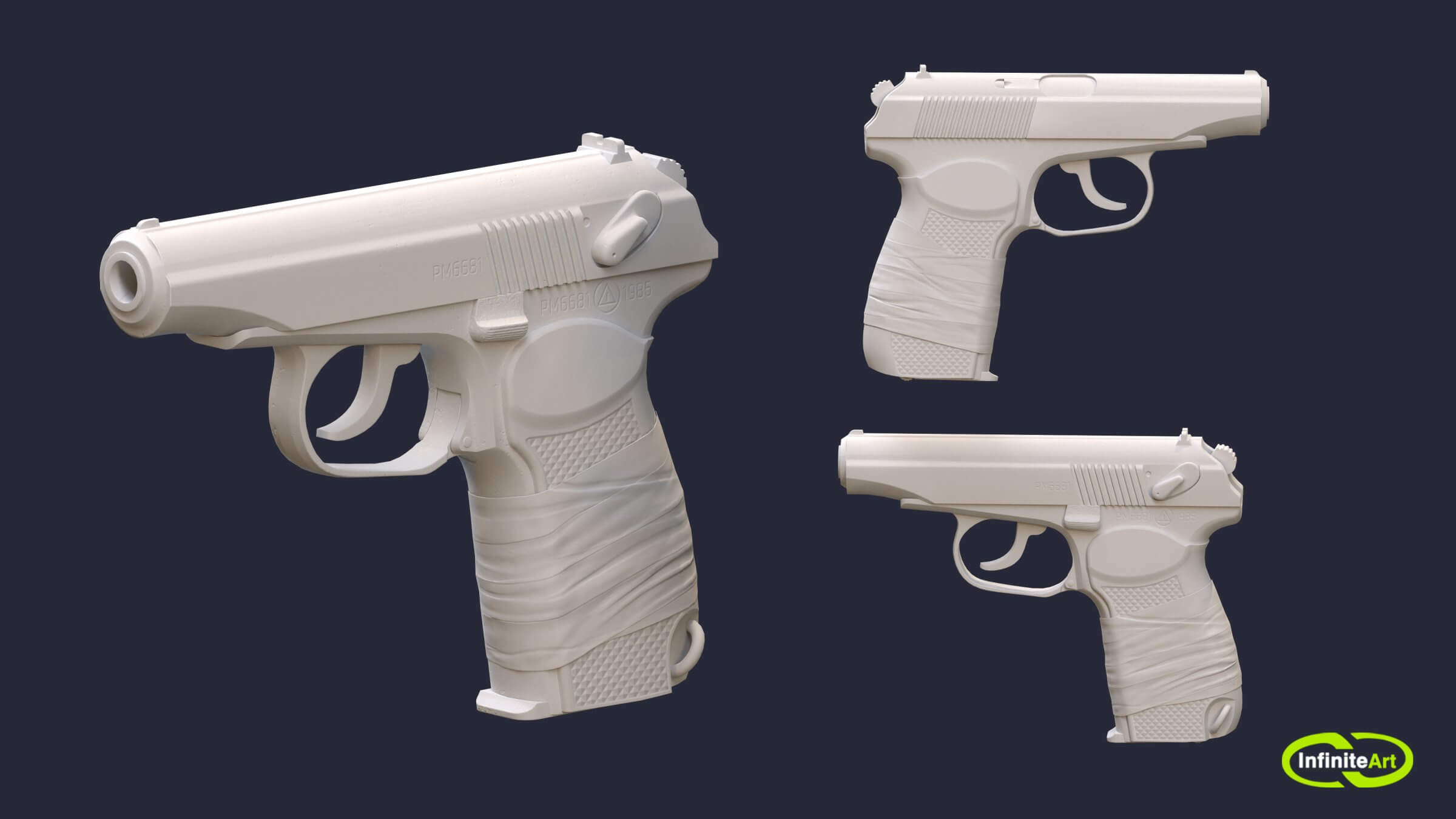 Makarov 's Pistol - 3D Model by INFINITE ART SOLUTIONS