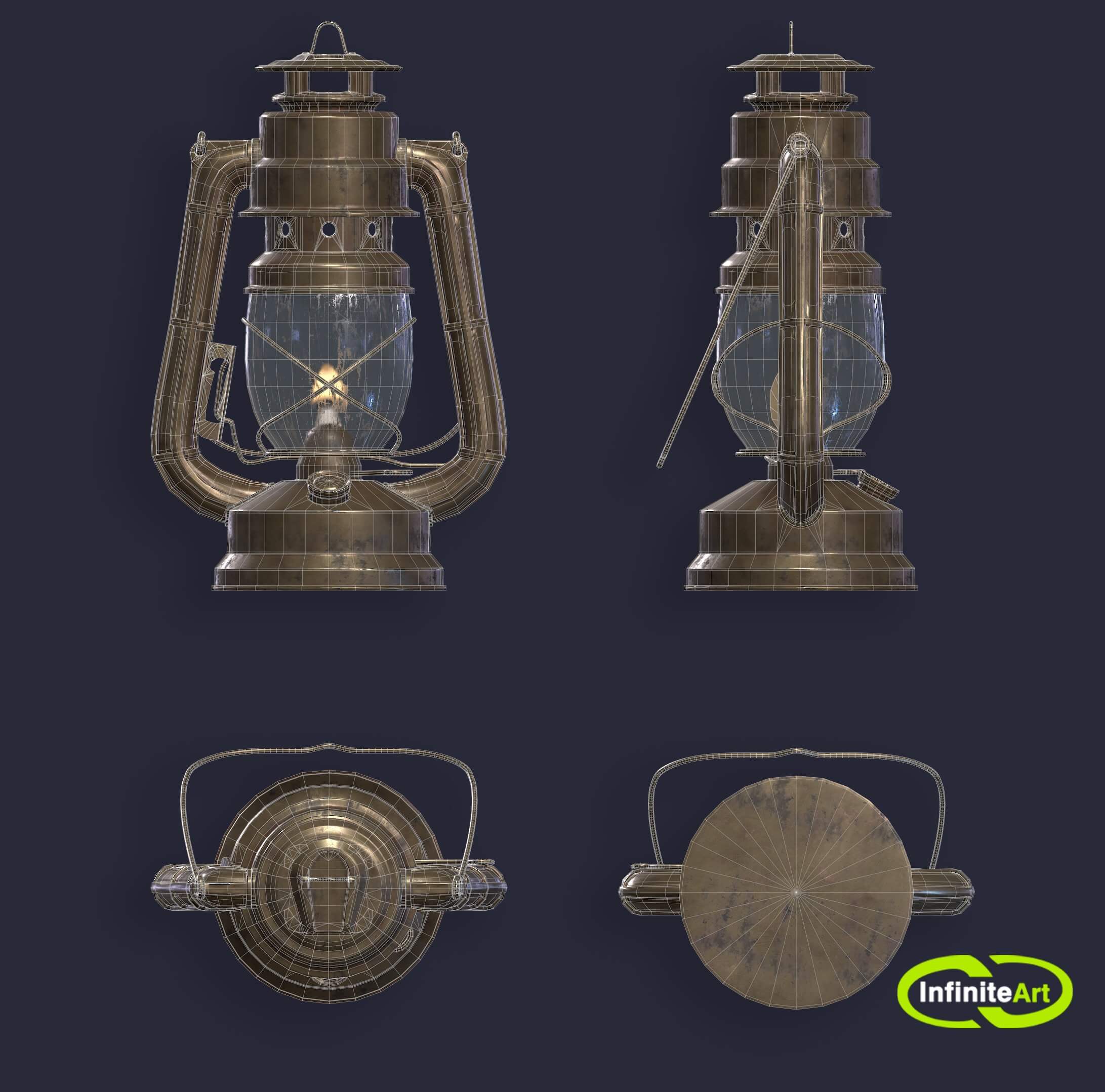 Oil Lamp - 3D Model by INFINITE ART SOLUTIONS