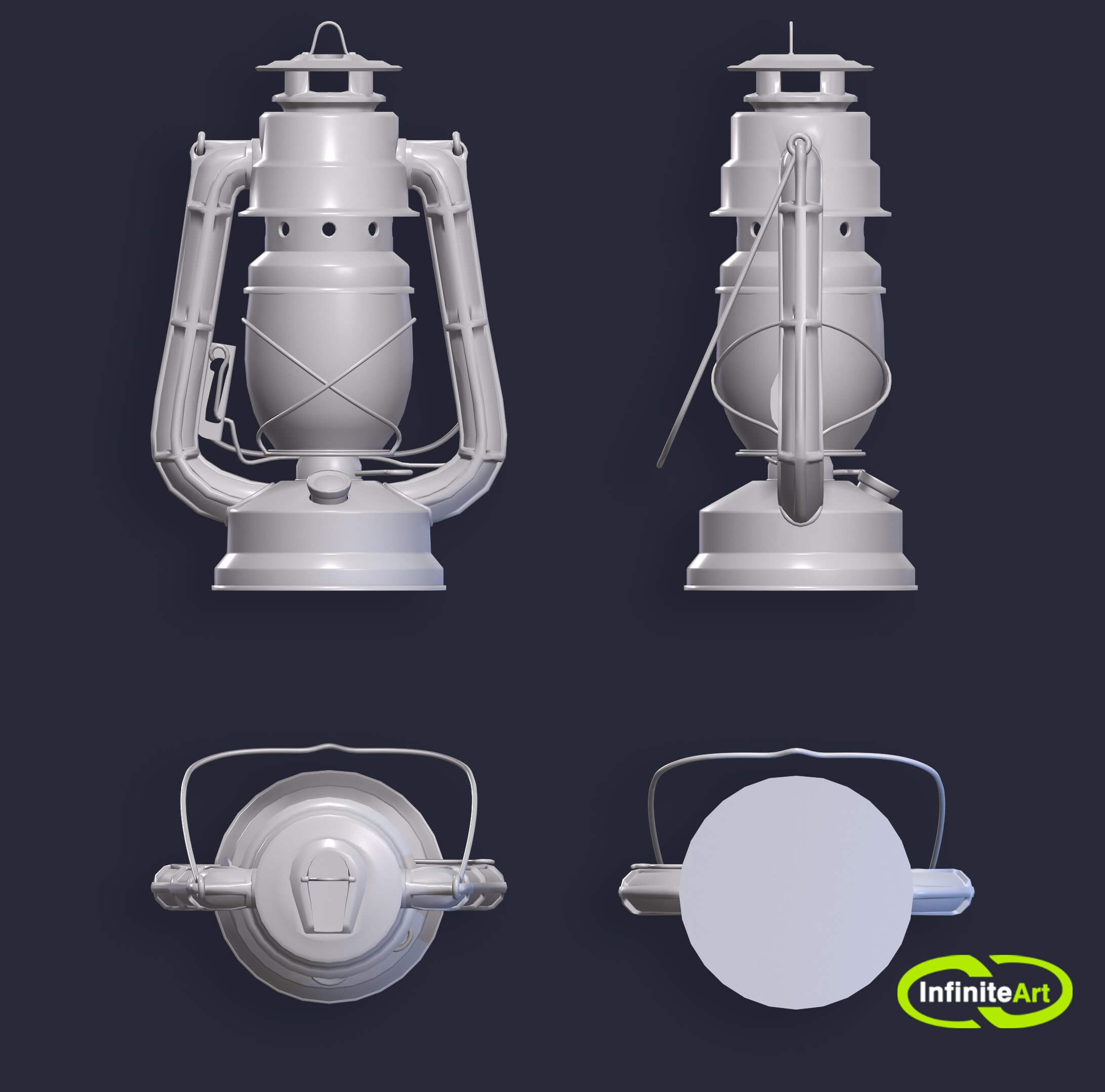 Oil Lamp - 3D Model by INFINITE ART SOLUTIONS