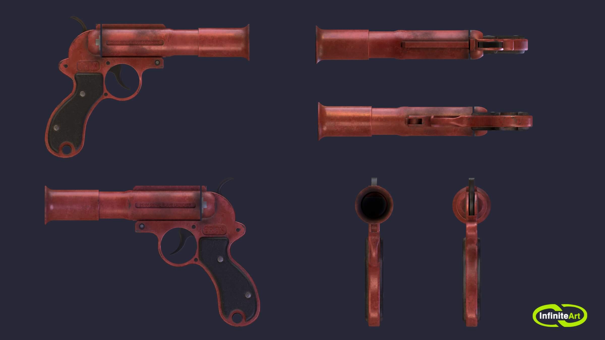 Flare Gun - 3D Model by INFINITE ART SOLUTIONS