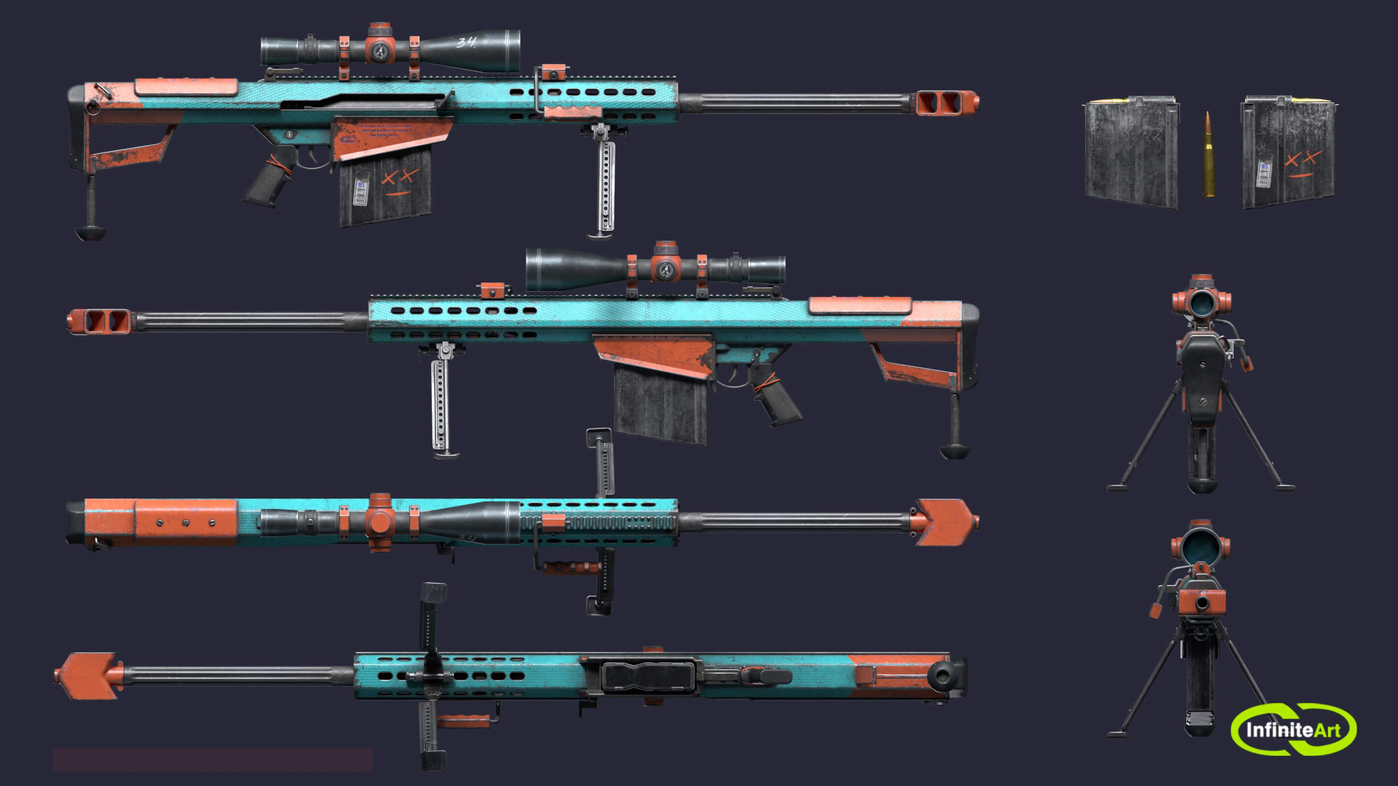 Sniper Rifle - 3D Model by INFINITE ART SOLUTIONS