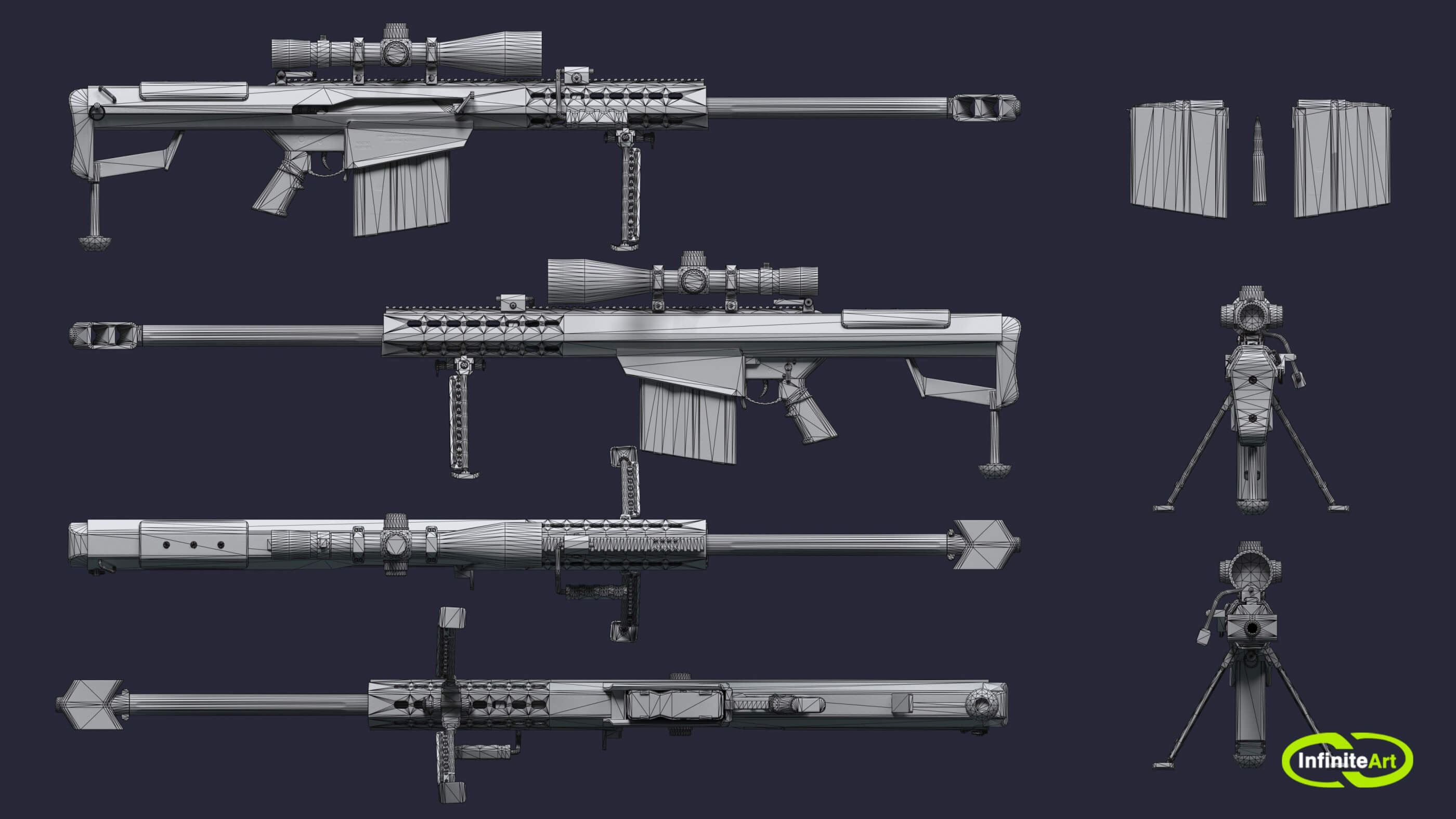 Sniper Rifle - 3D Model by INFINITE ART SOLUTIONS