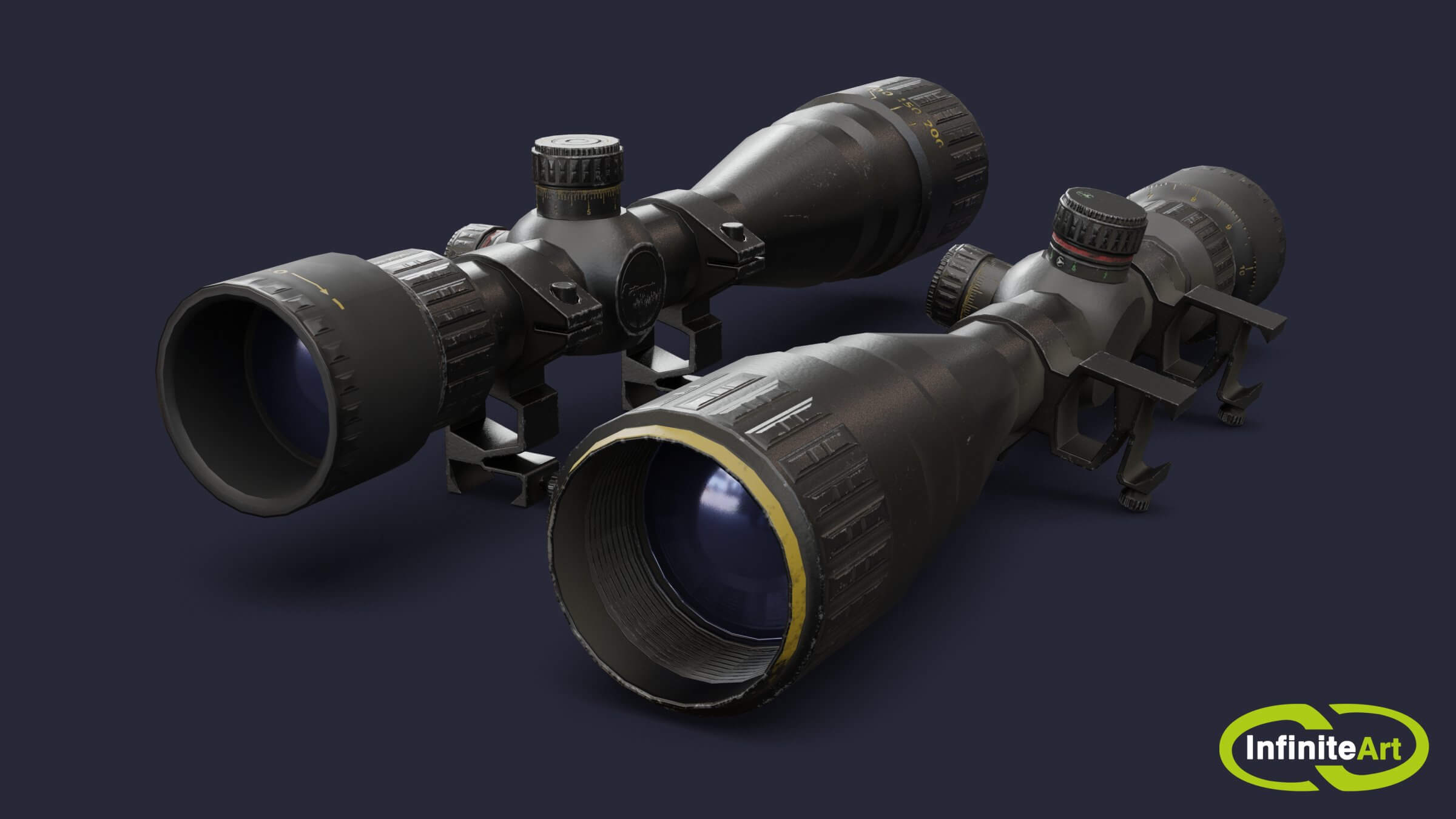 Sniper Scope - 3D Model by INFINITE ART SOLUTIONS