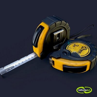 Tape Measure - 3D Model by INFINITE ART SOLUTIONS