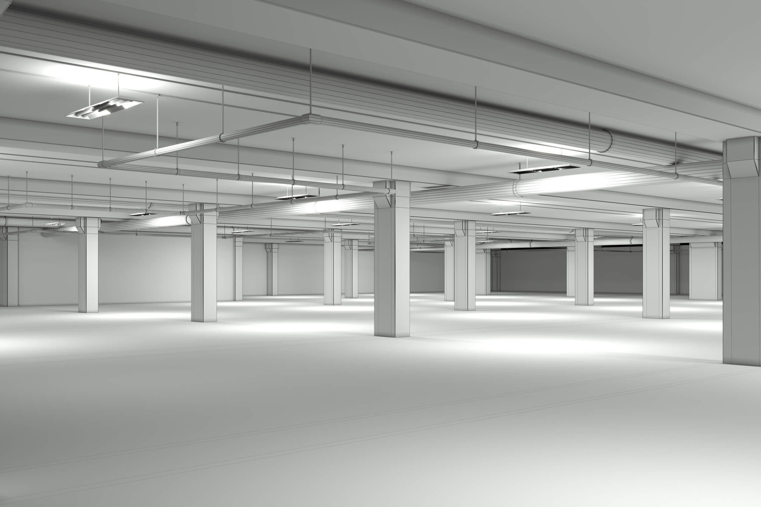 Basement Low Poly Underground Parking - 3D Model by infinity vision