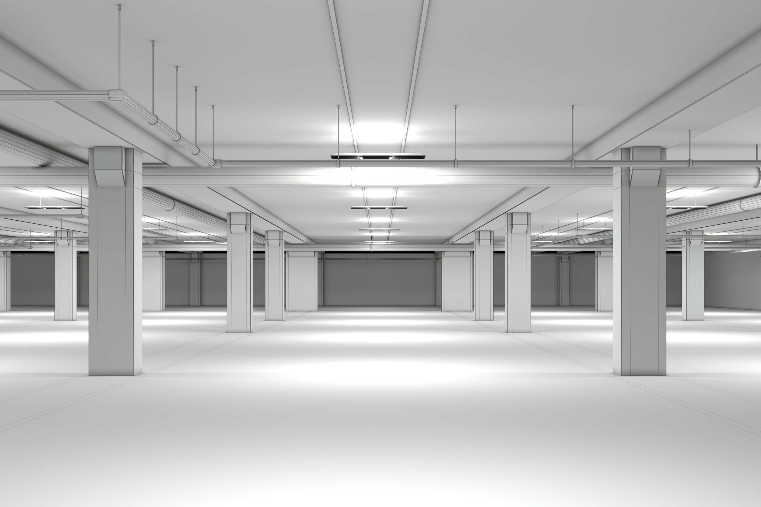 Basement Low Poly Underground Parking - 3D Model by infinity vision