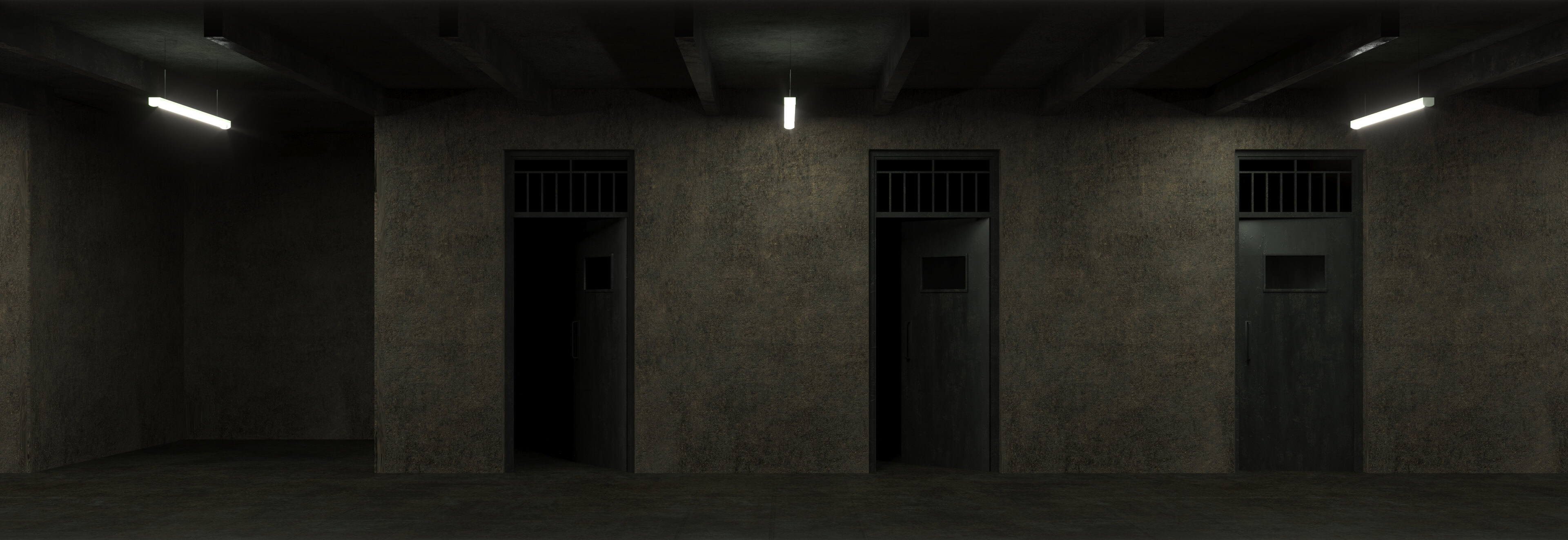 Old dark scary corridor 02 3D Render | RenderHub Gallery