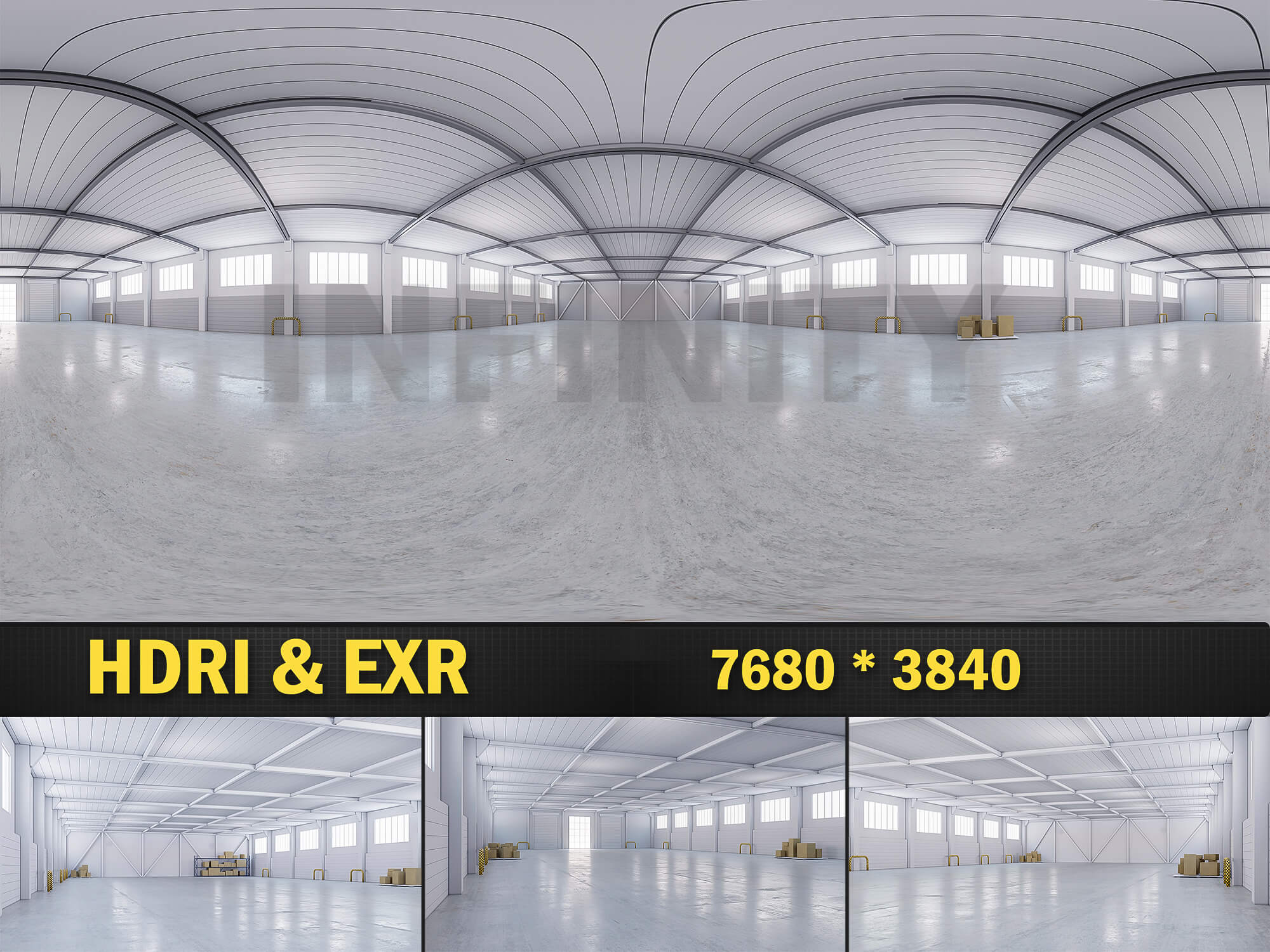HDRI Low Poly Warehouse 04 - HDR Image by infinity vision