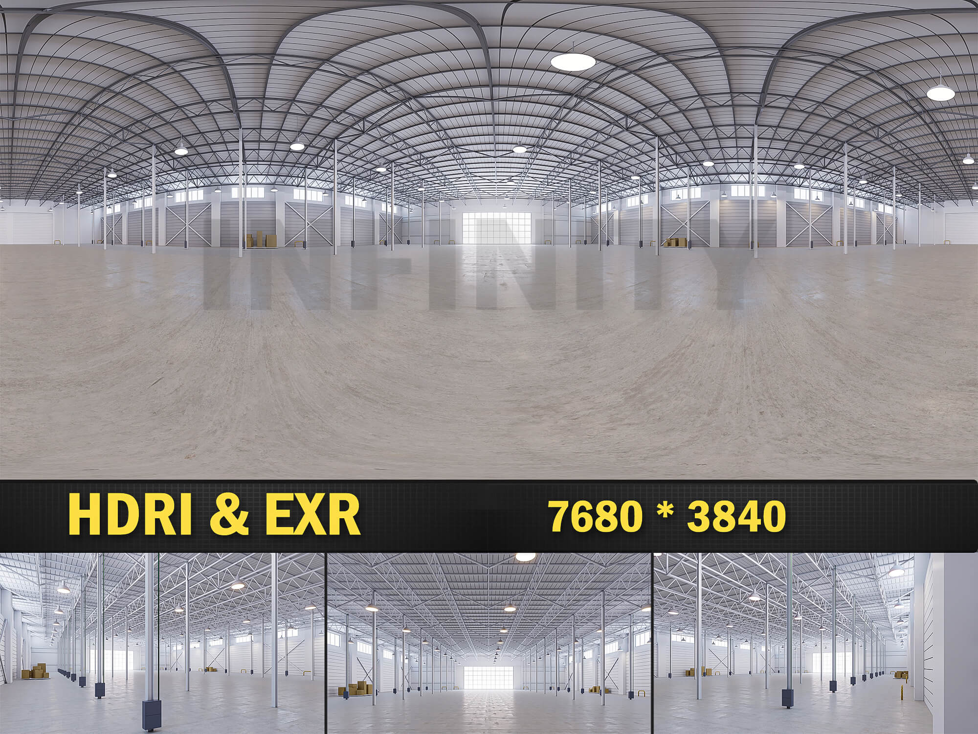 5 Warehouse Interior HDRI by infinity vision