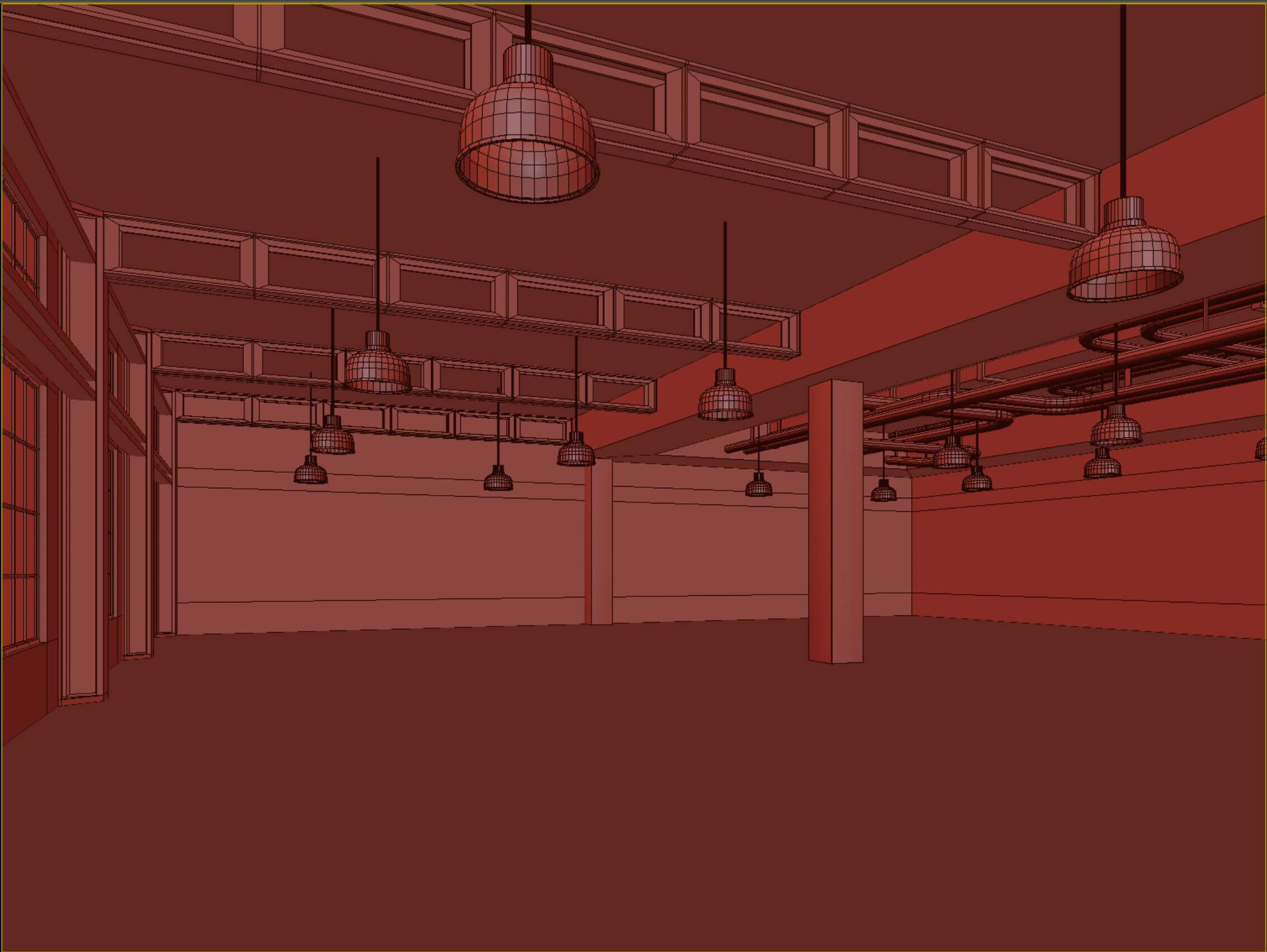 Interior Loft Office Hall 03 - 3D Model by infinity vision