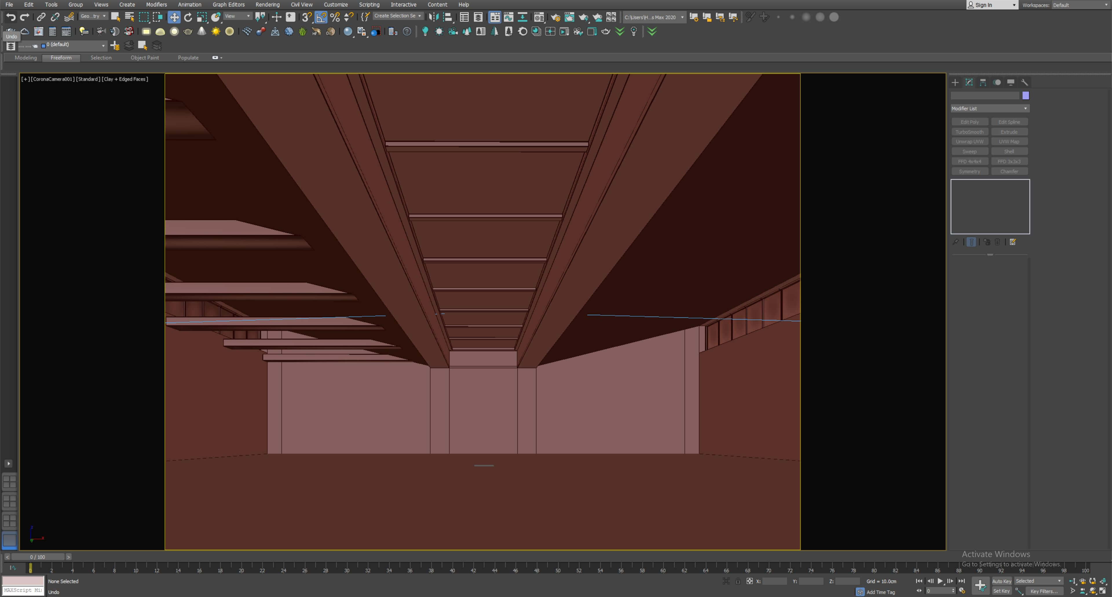 Low Poly Interior Hangar - 3D Model by infinity vision