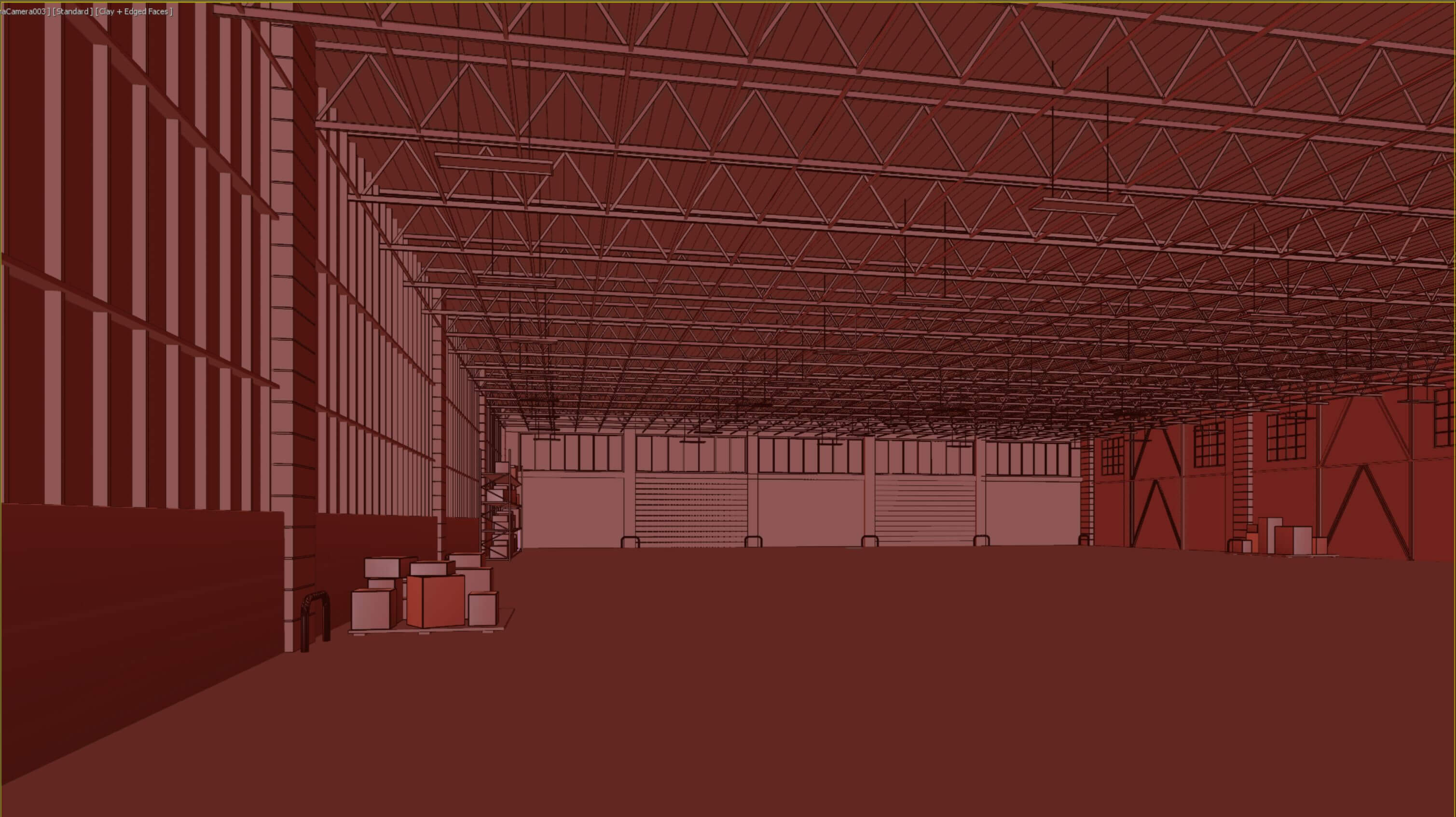 Low Poly Warehouse 03 - 3D Model by infinity vision