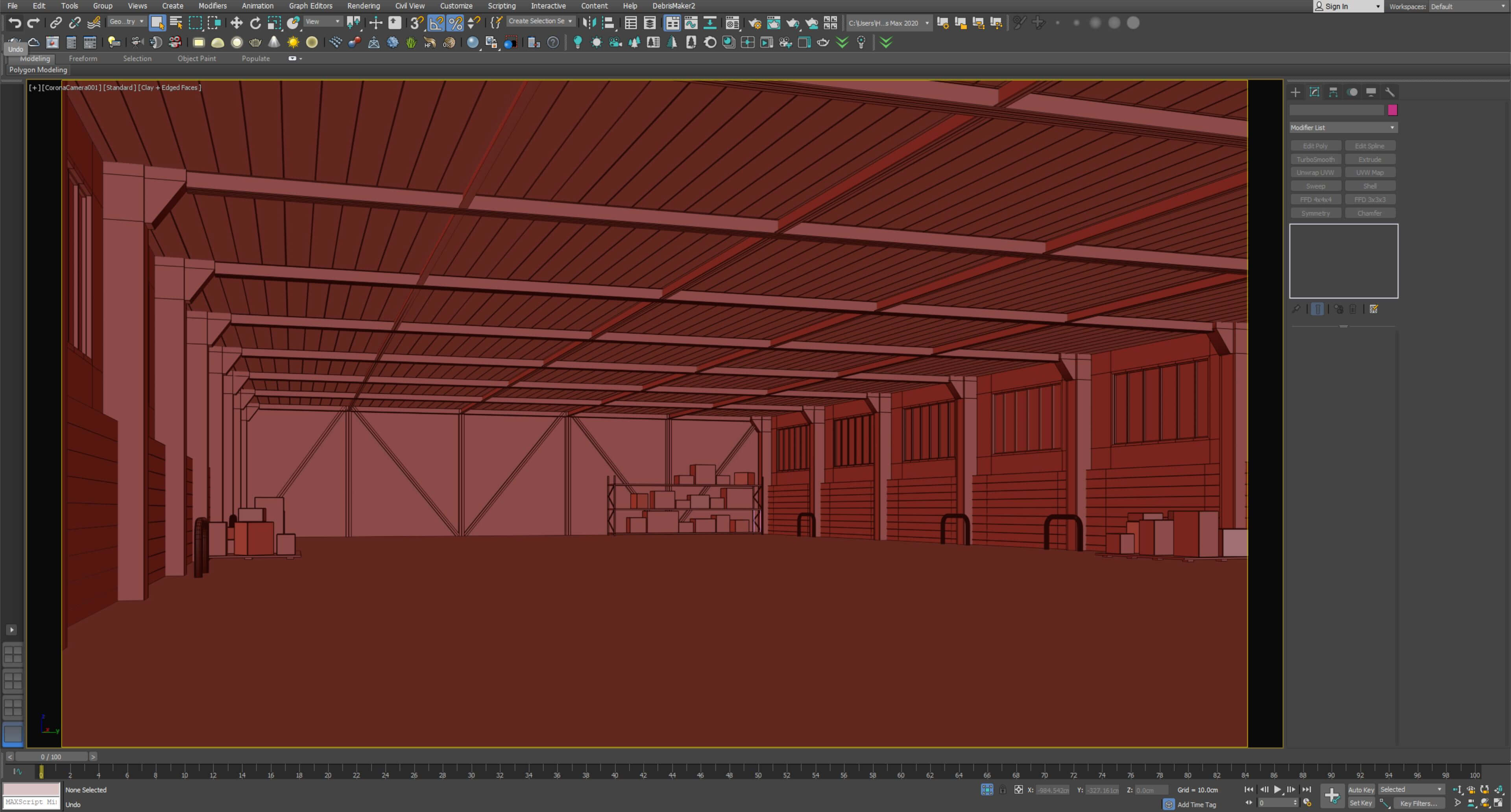 Low Poly Warehouse 04 - 3D Model by infinity vision