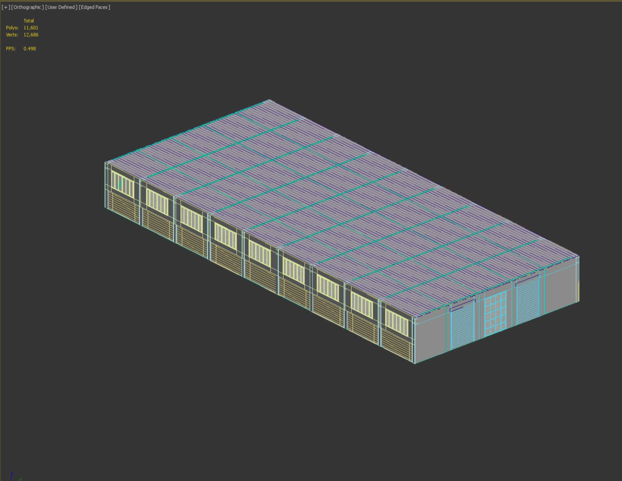 Low Poly Warehouse 04 - 3D Model by infinity vision