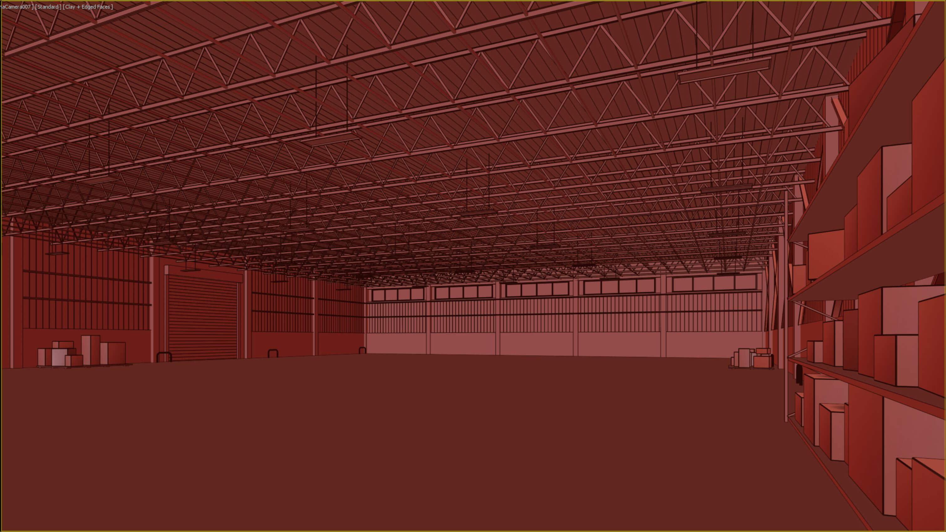 Low Poly Warehouse 05 - 3D Model by infinity vision