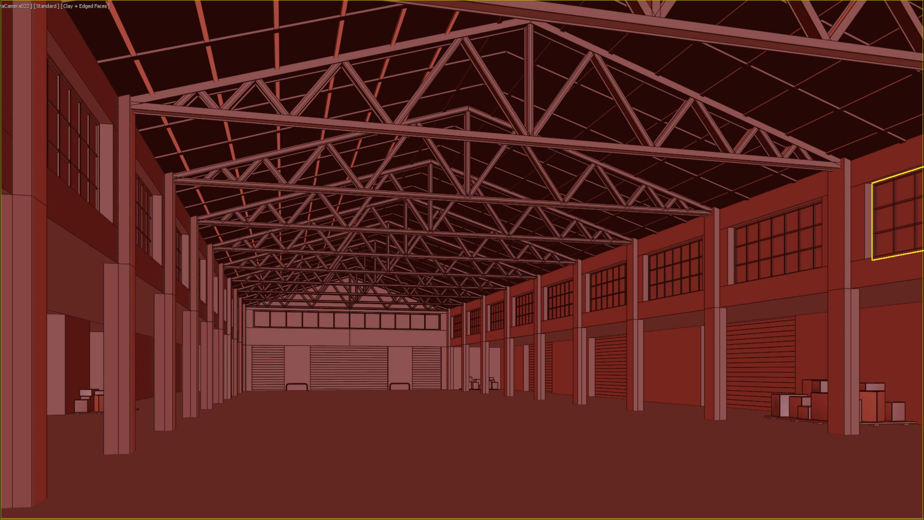 Low Poly Warehouse 06 - 3D Model by infinity vision
