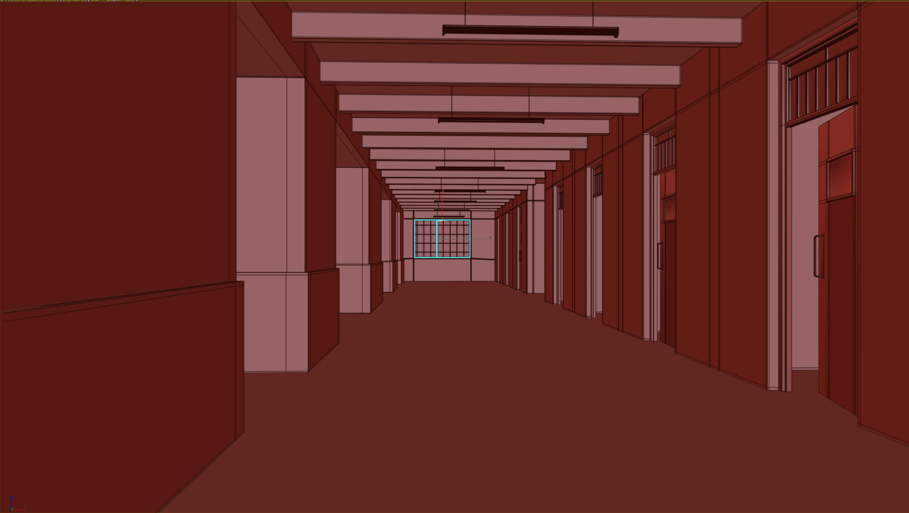 Old Dark Scary Corridor 02 - 3D Model by infinity vision