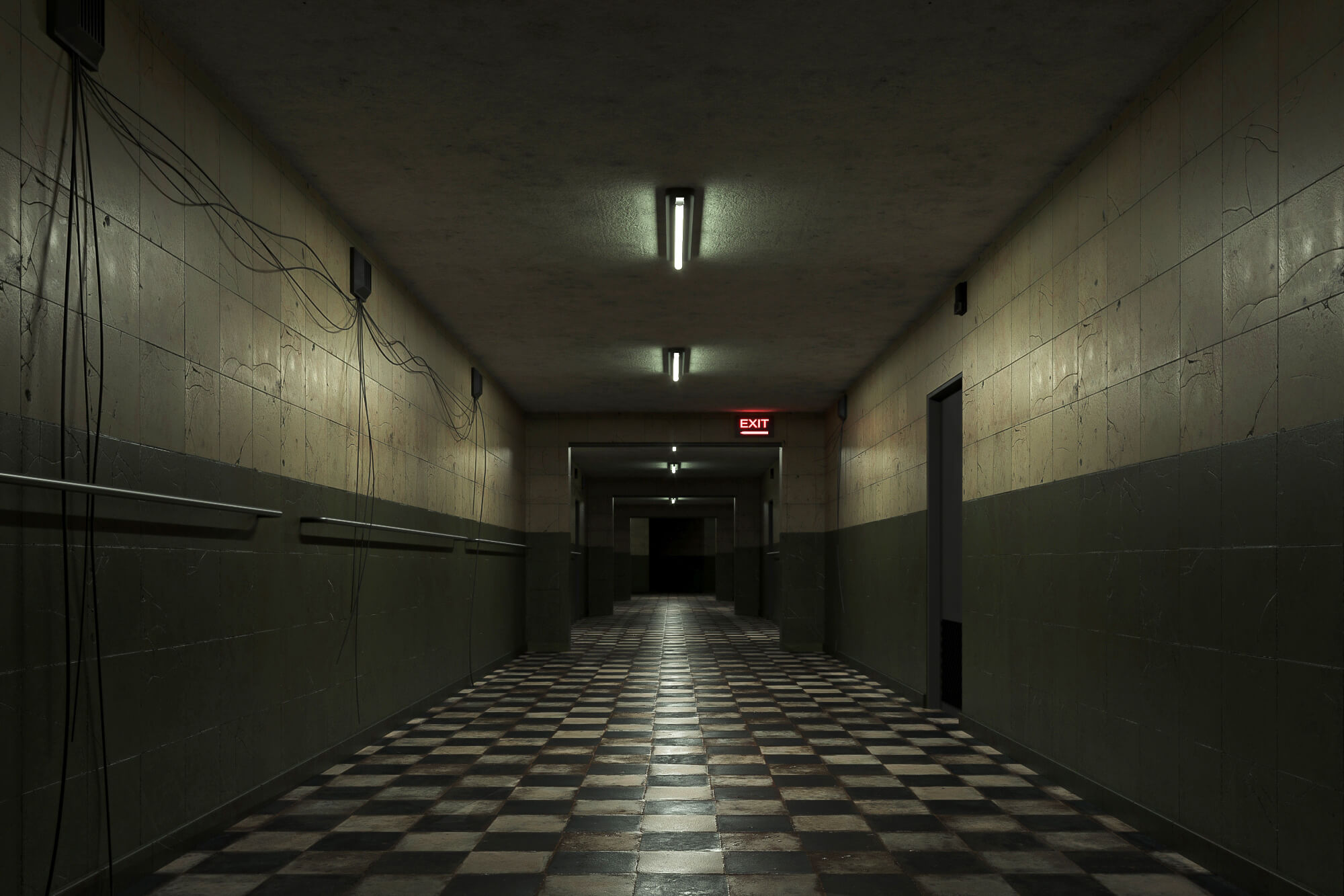 Old Dark Scary Corridor 08 - 3D Model by infinity vision