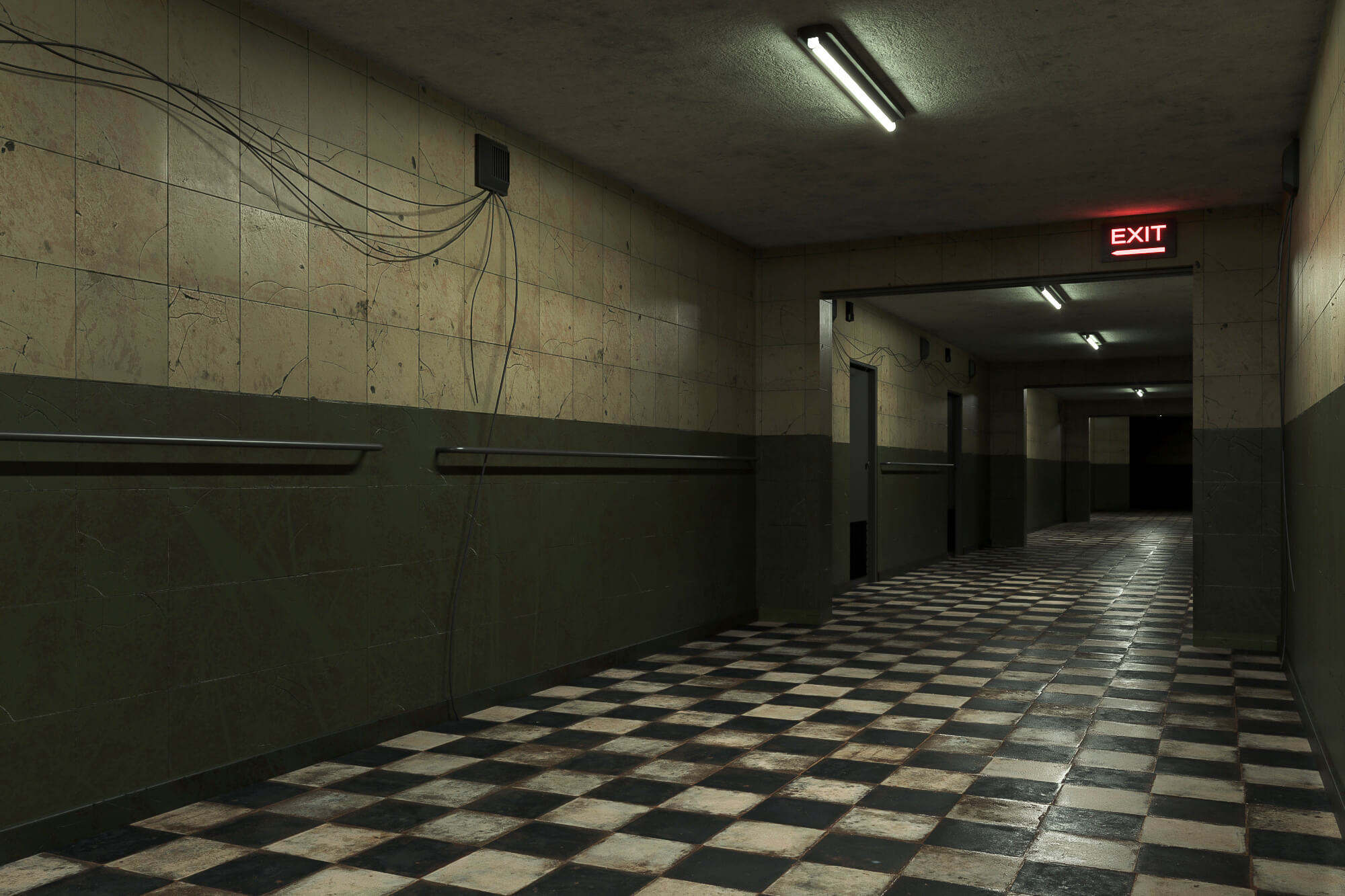 Old Dark Scary Corridor 08 - 3D Model by infinity vision
