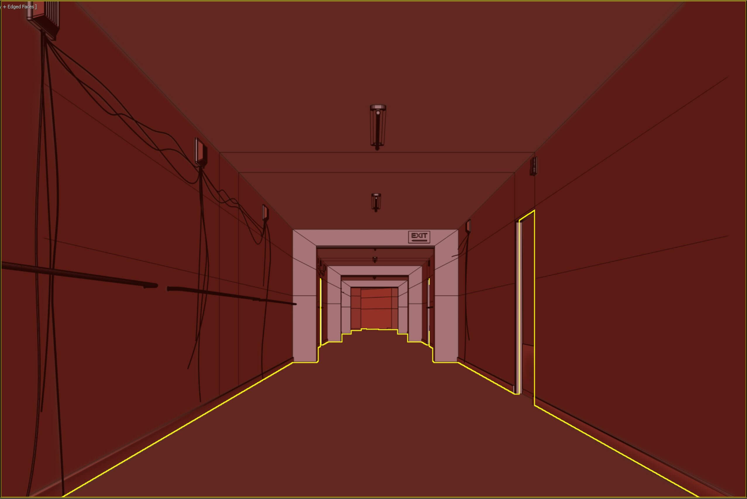 Old Dark Scary Corridor 08 - 3D Model by infinity vision