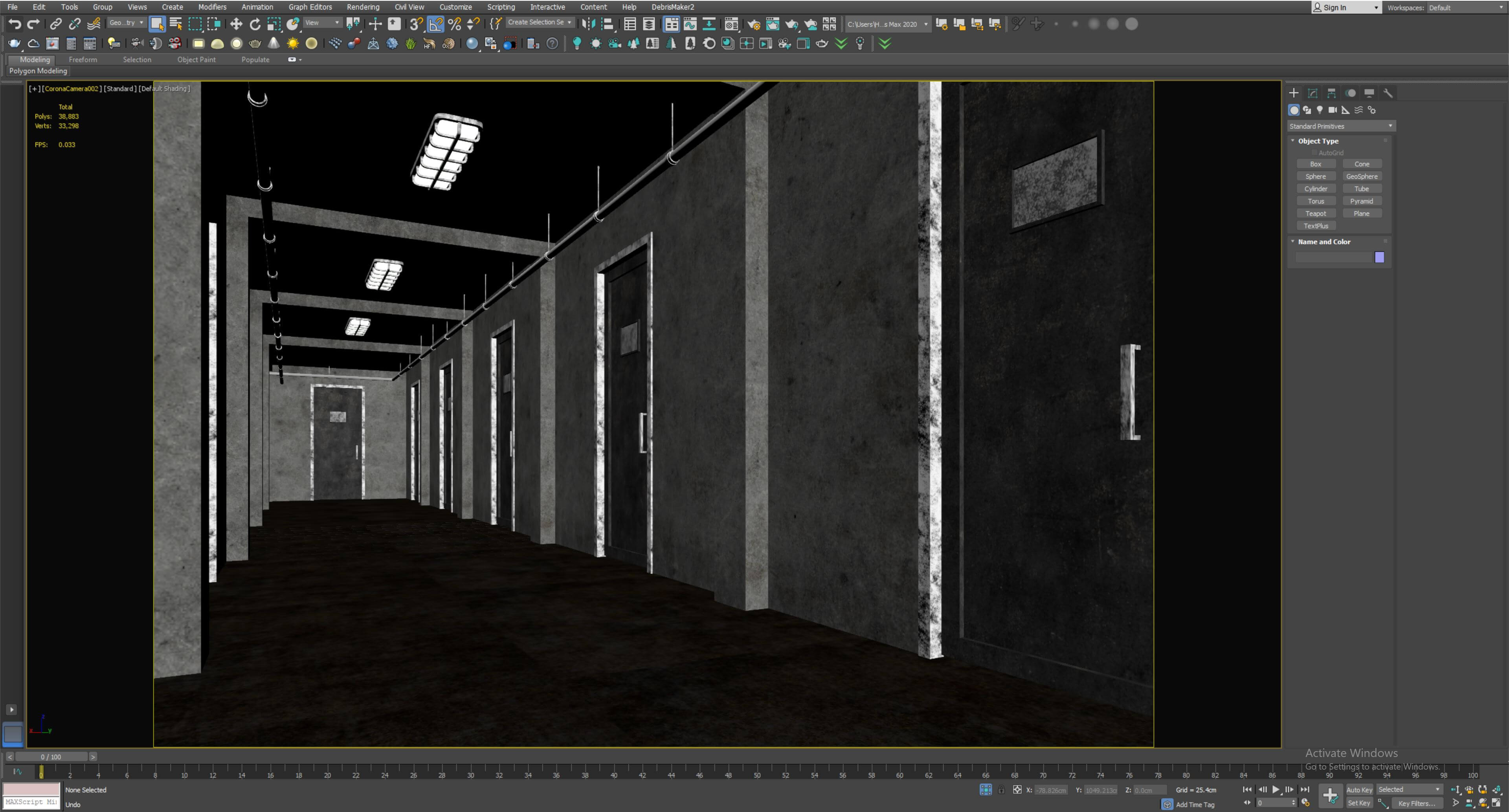 Old Dark Scary Corridor 09 - 3D Model by infinity vision