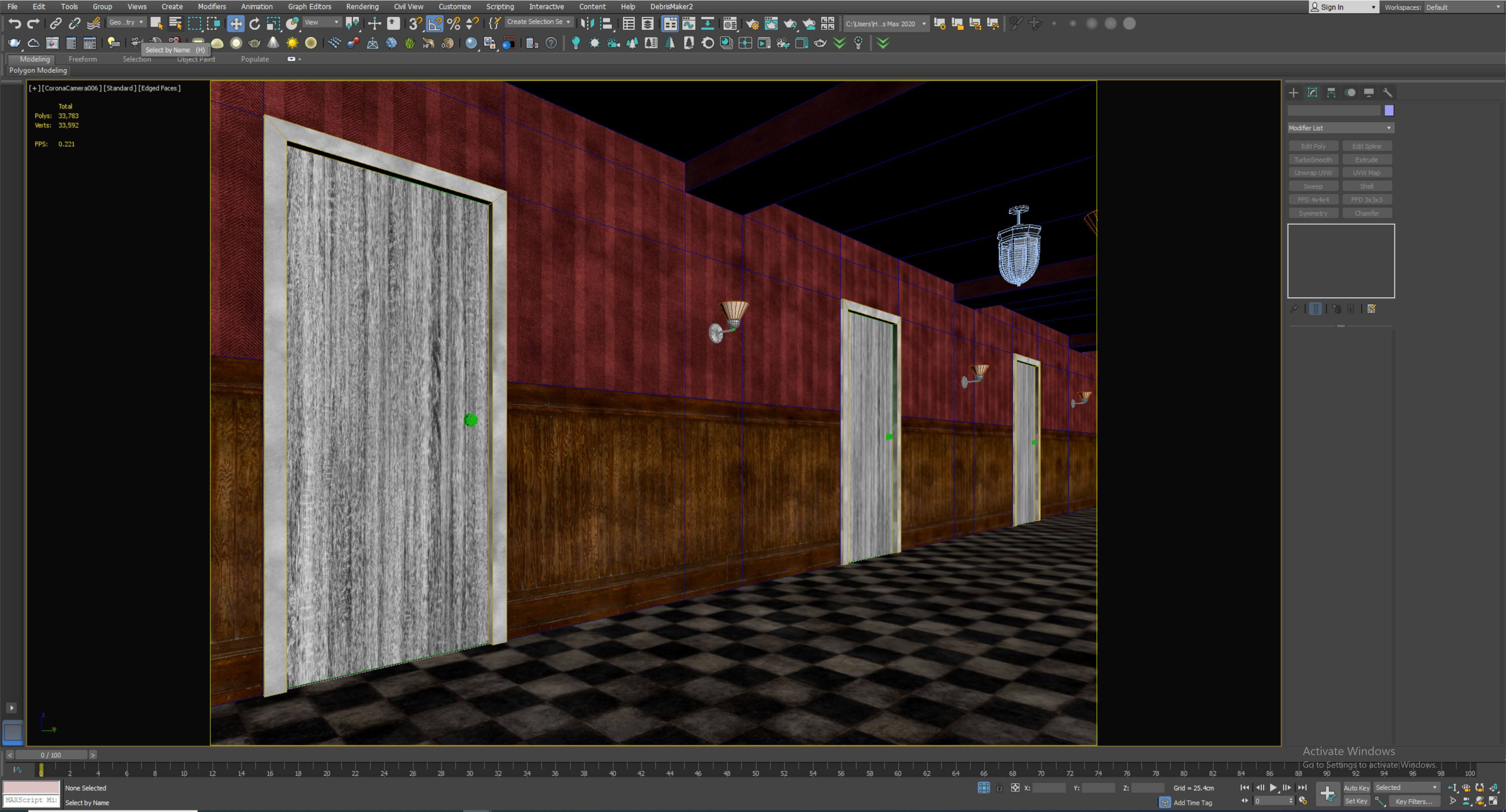 Old Dark Scary Corridor 10 - 3D Model by infinity vision