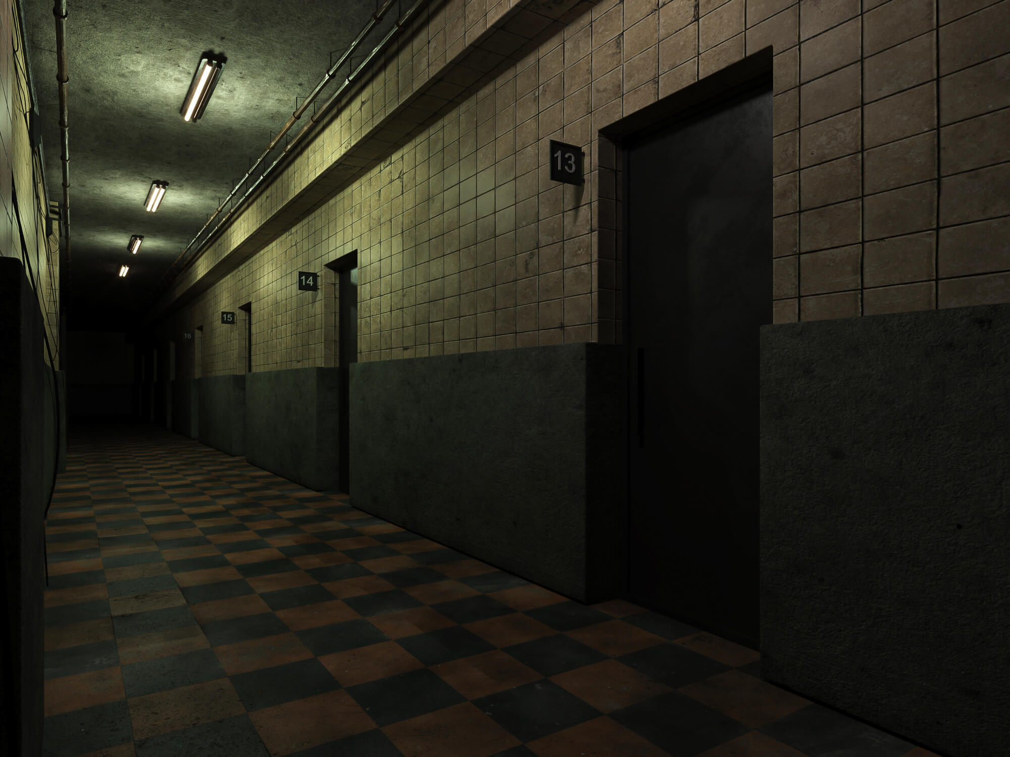 Old Dark Scary Corridor 11 - 3D Model by infinity vision