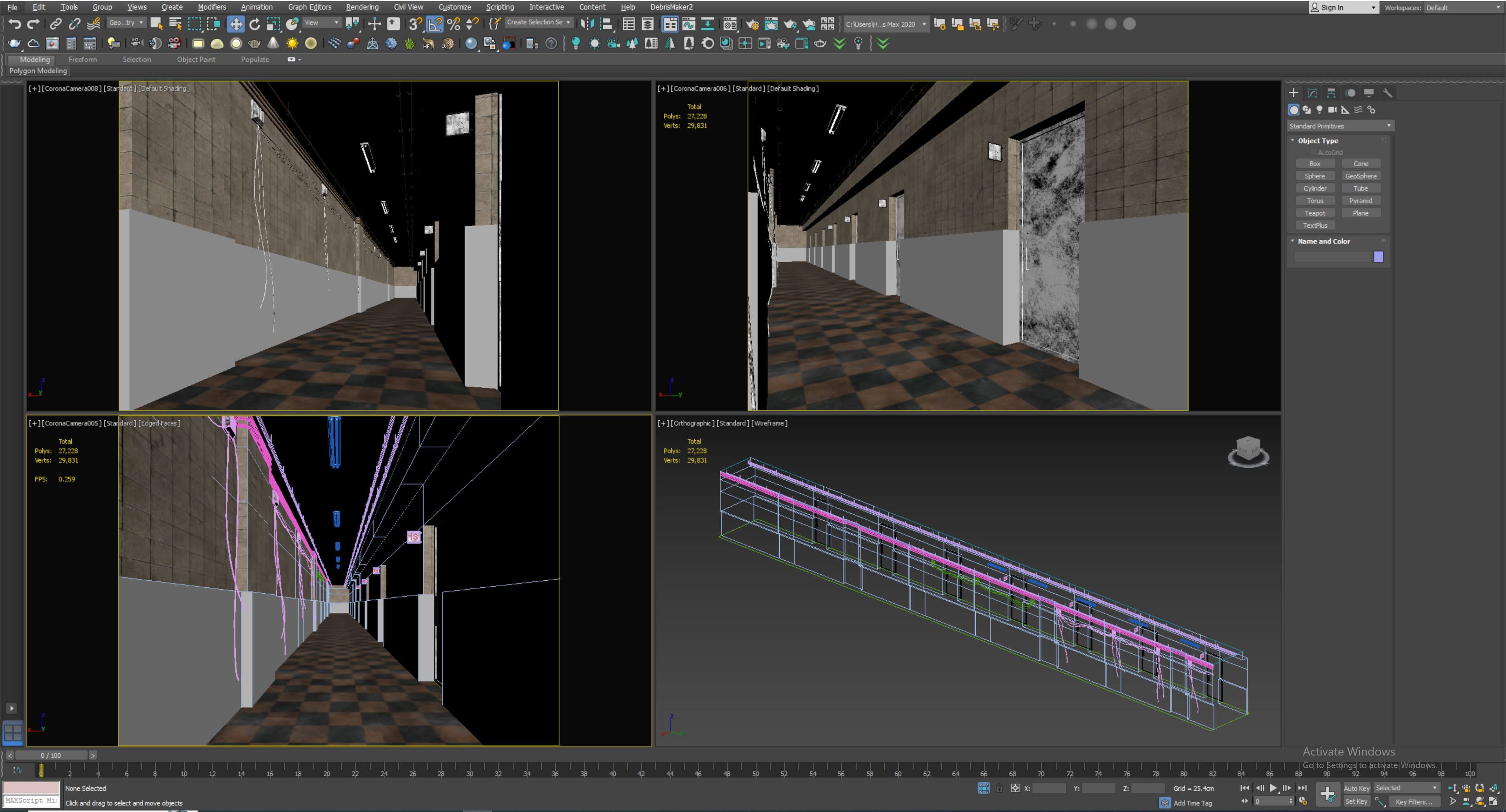 Old Dark Scary Corridor 11 - 3D Model by infinity vision