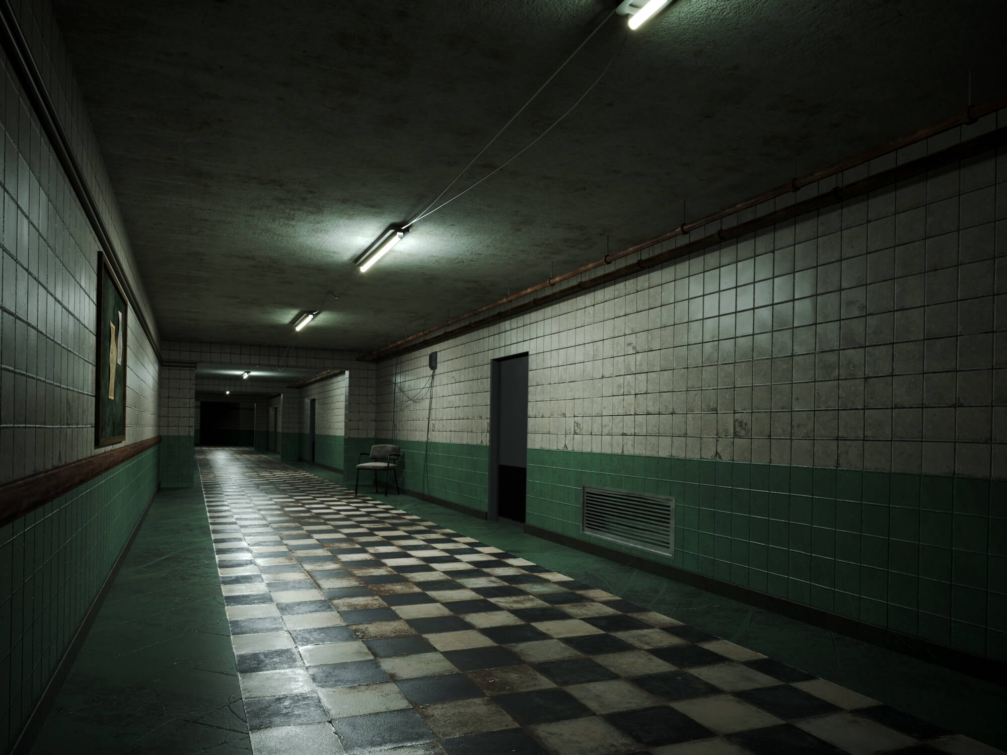 Old Dark Scary Corridor 13 - 3D Model by infinity vision