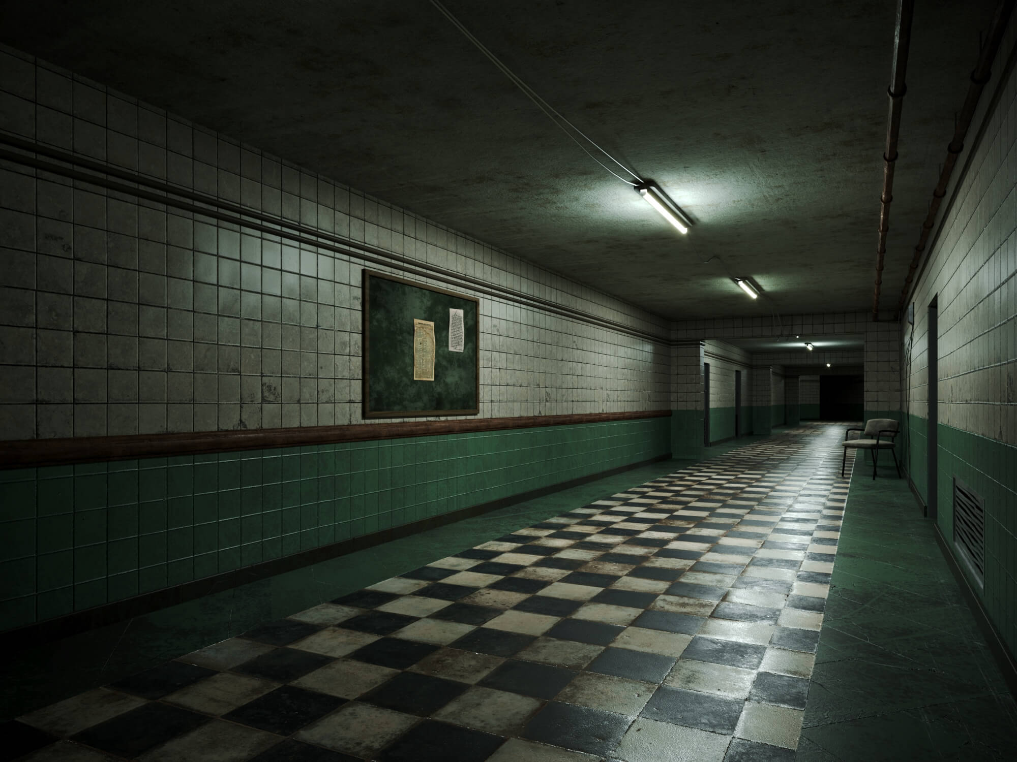 Old Dark Scary Corridor 13 - 3D Model by infinity vision