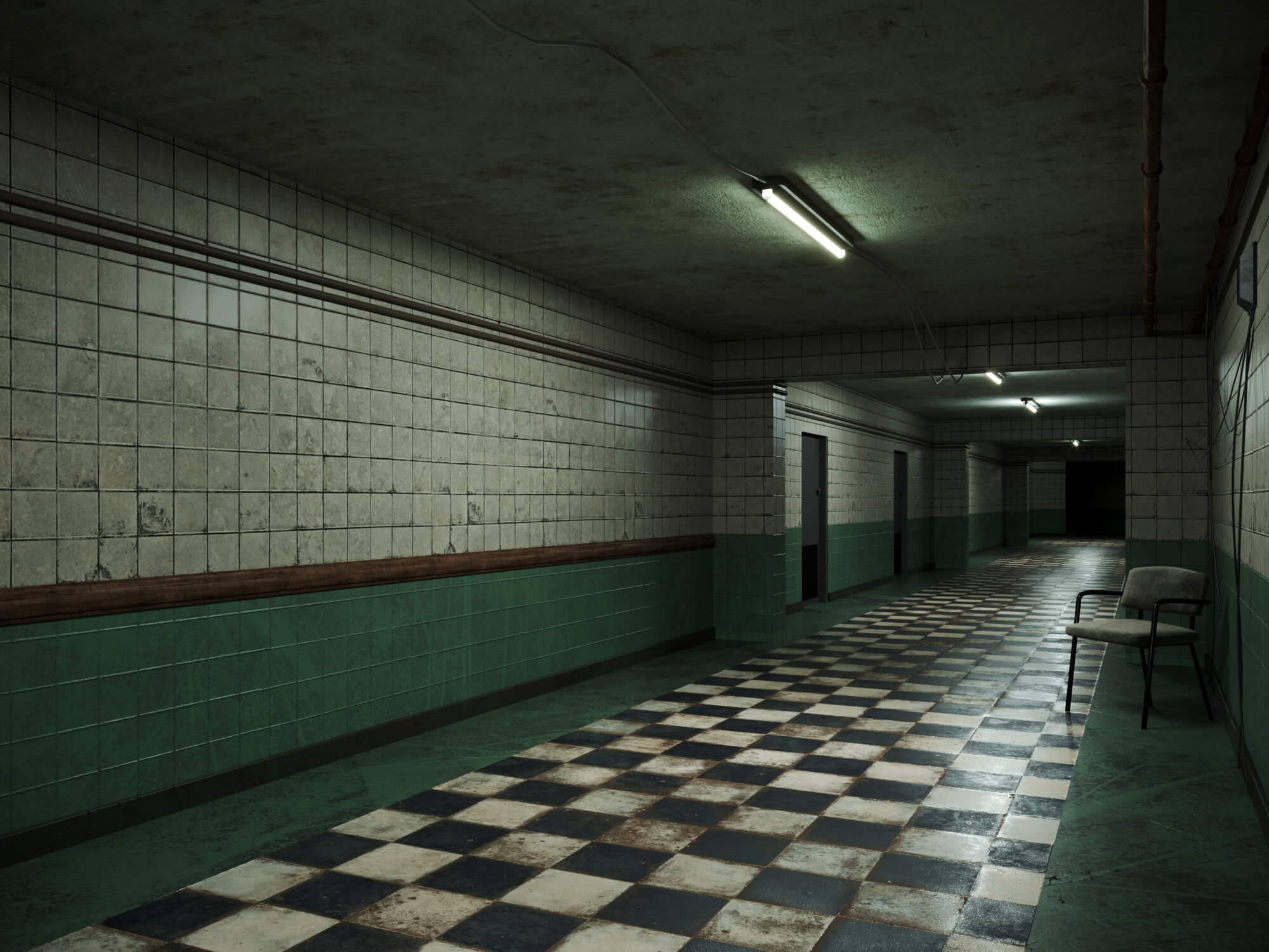 Old Dark Scary Corridor 13 - 3D Model by infinity vision