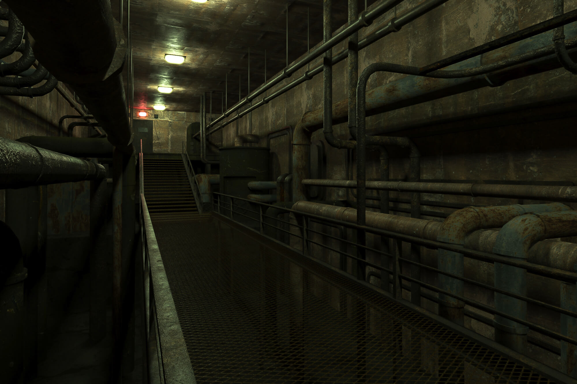 Rusty Plumbing Basement With Pipes - 3D Model by infinity vision