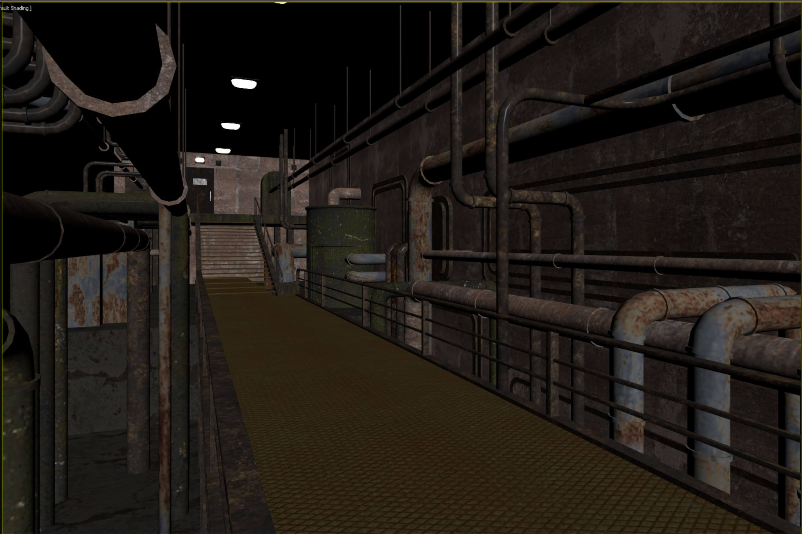 Rusty Plumbing Basement With Pipes - 3D Model by infinity vision