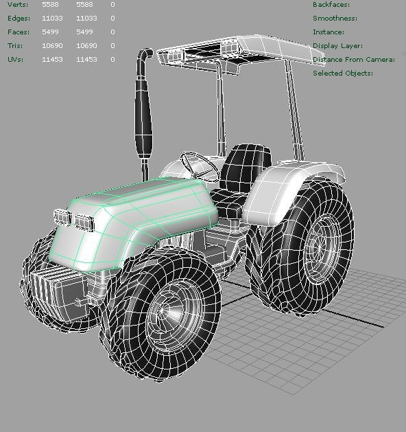 Tractor - 3D Model by Inflationfree