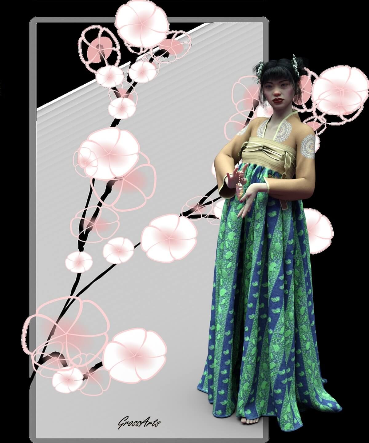 Hanfu 3D Render, Digital Art by Inga Klein