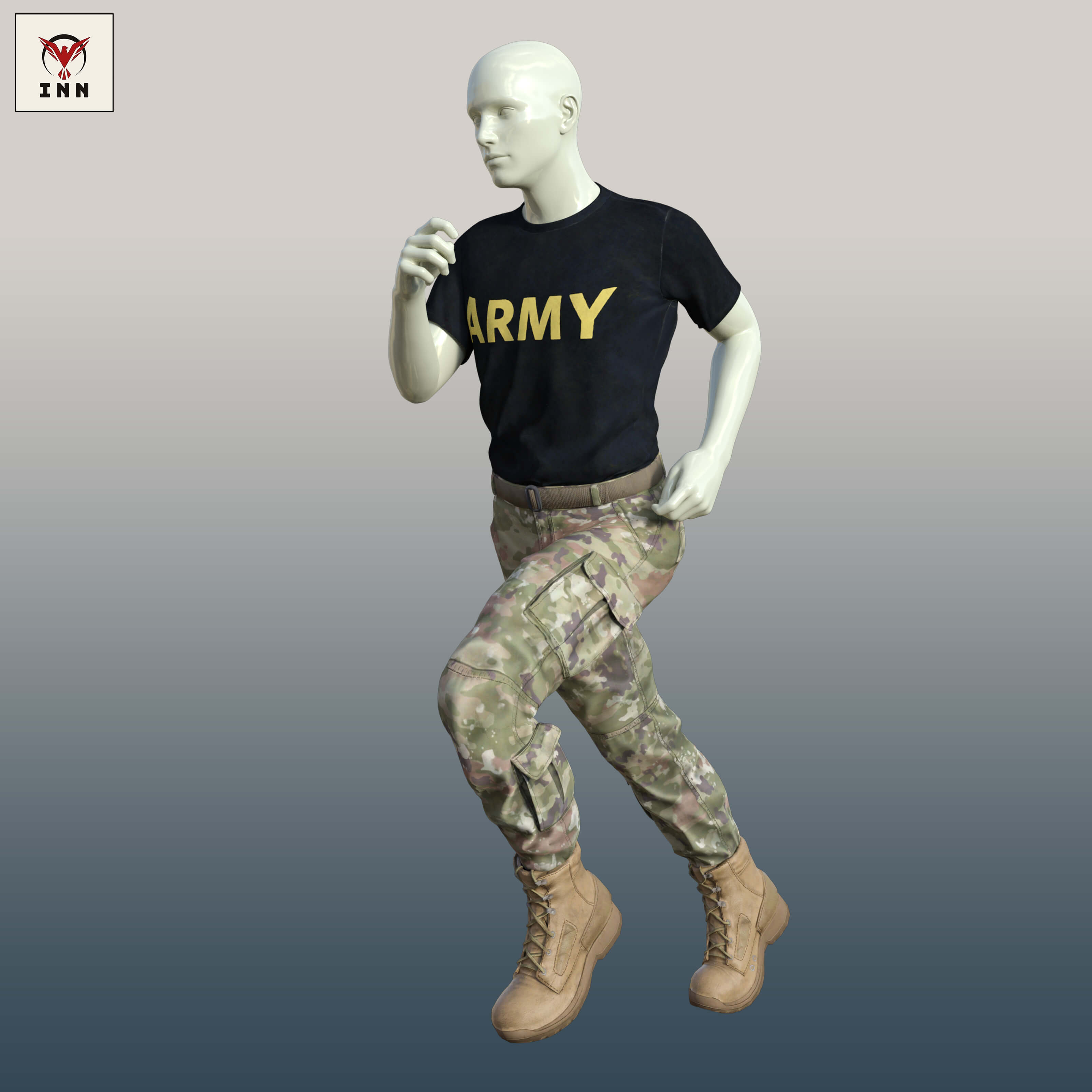 Everyday - Army Training Outfit for G8M, G8F and G9 Daz Content by INN