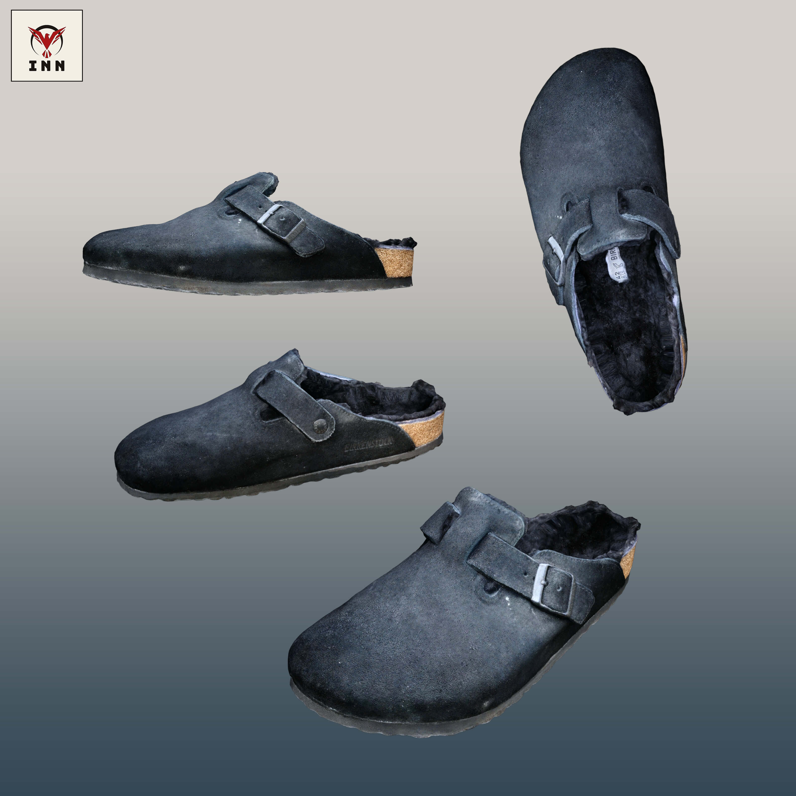 Birkenstocks Shear Sandals for Genesis 8 & Genesis 9 - Daz Content by INN