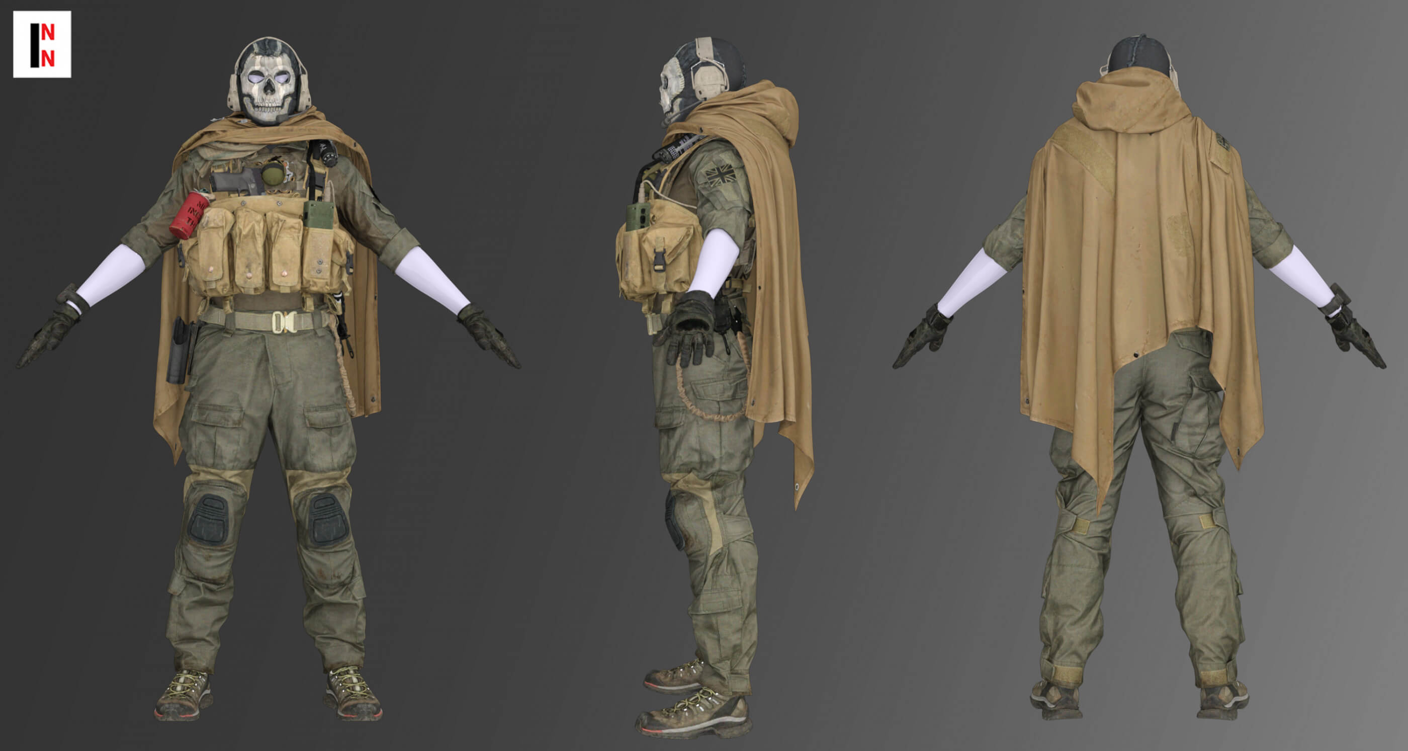 COD - Ghost Jawbone Outfit for Genesis 8 Male Daz Content by INN