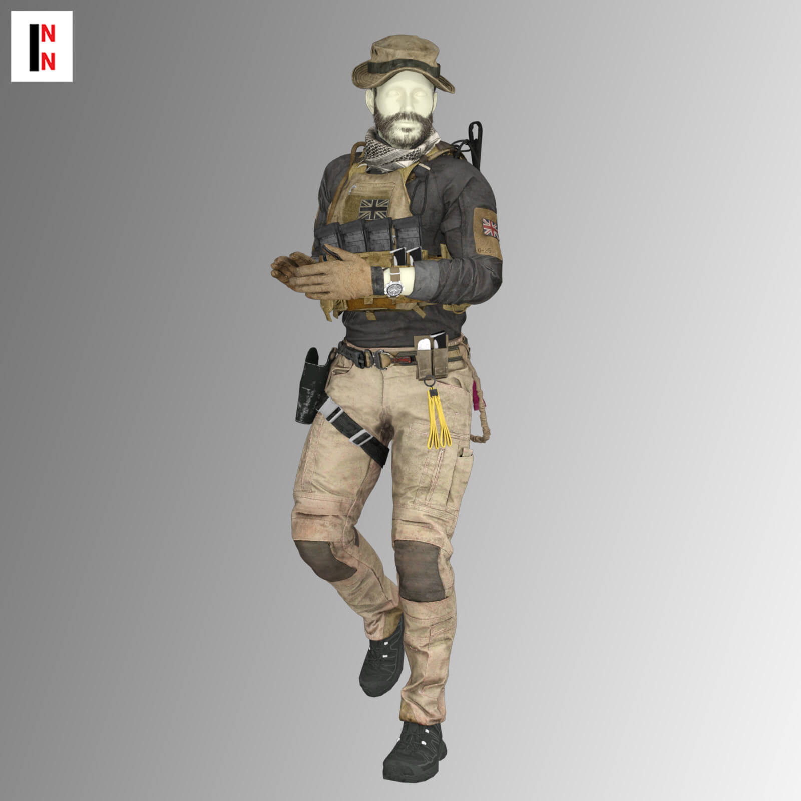 COD - Cpt. Price Dessert Outfit for Genesis 8 Male Daz Content by INN