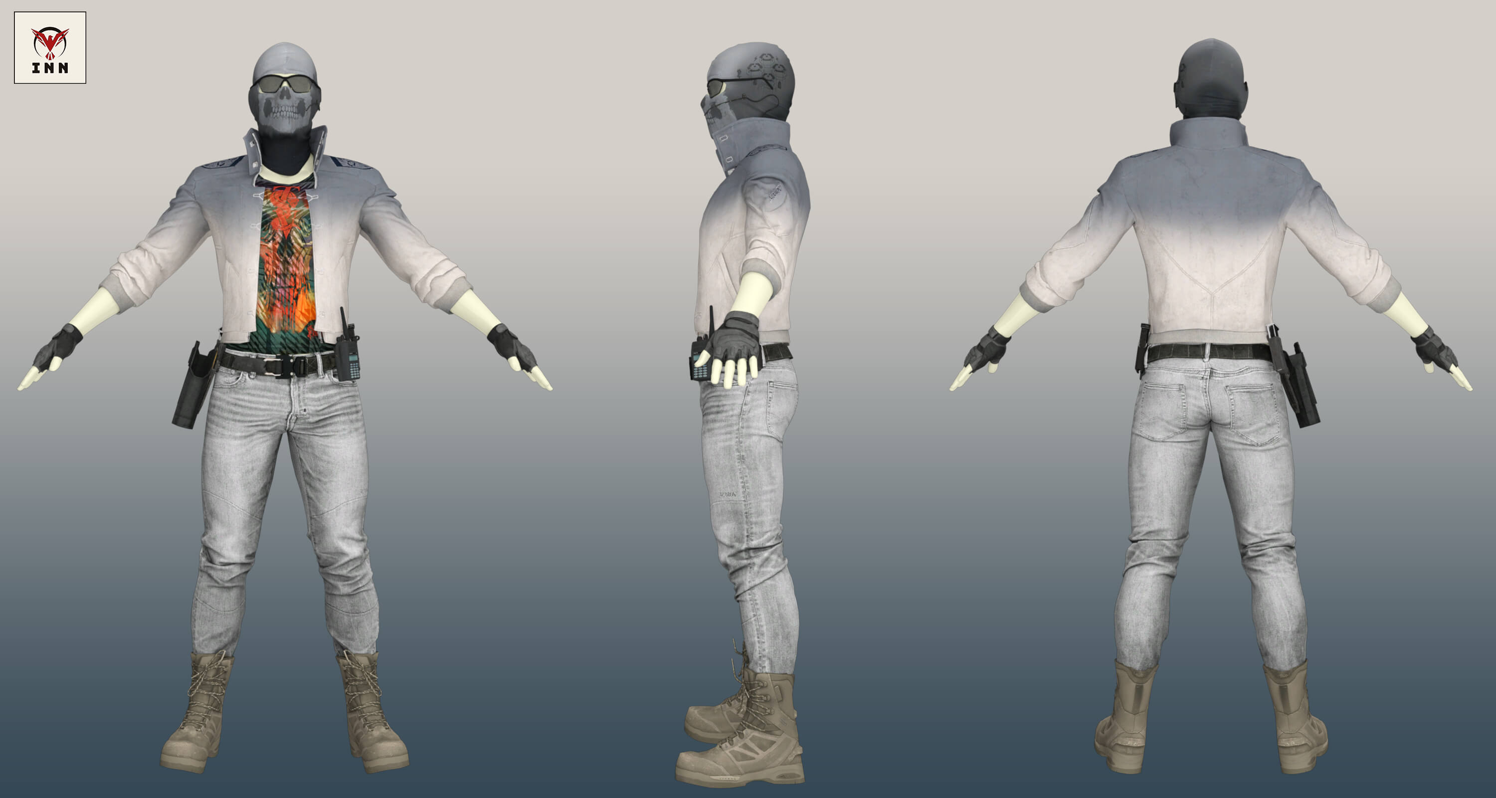 COD - Ghost Senpai Outfit for Genesis 8 Male Daz Content by INN